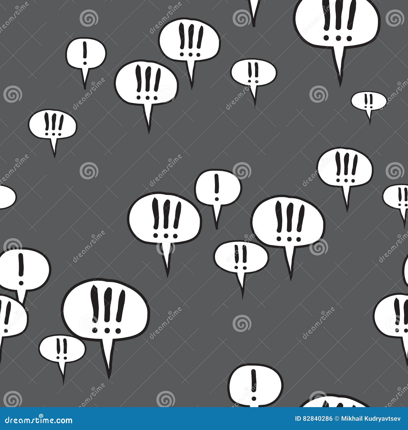 Exclamation Text Signs Gray Pattern Stock Vector - Illustration of ...