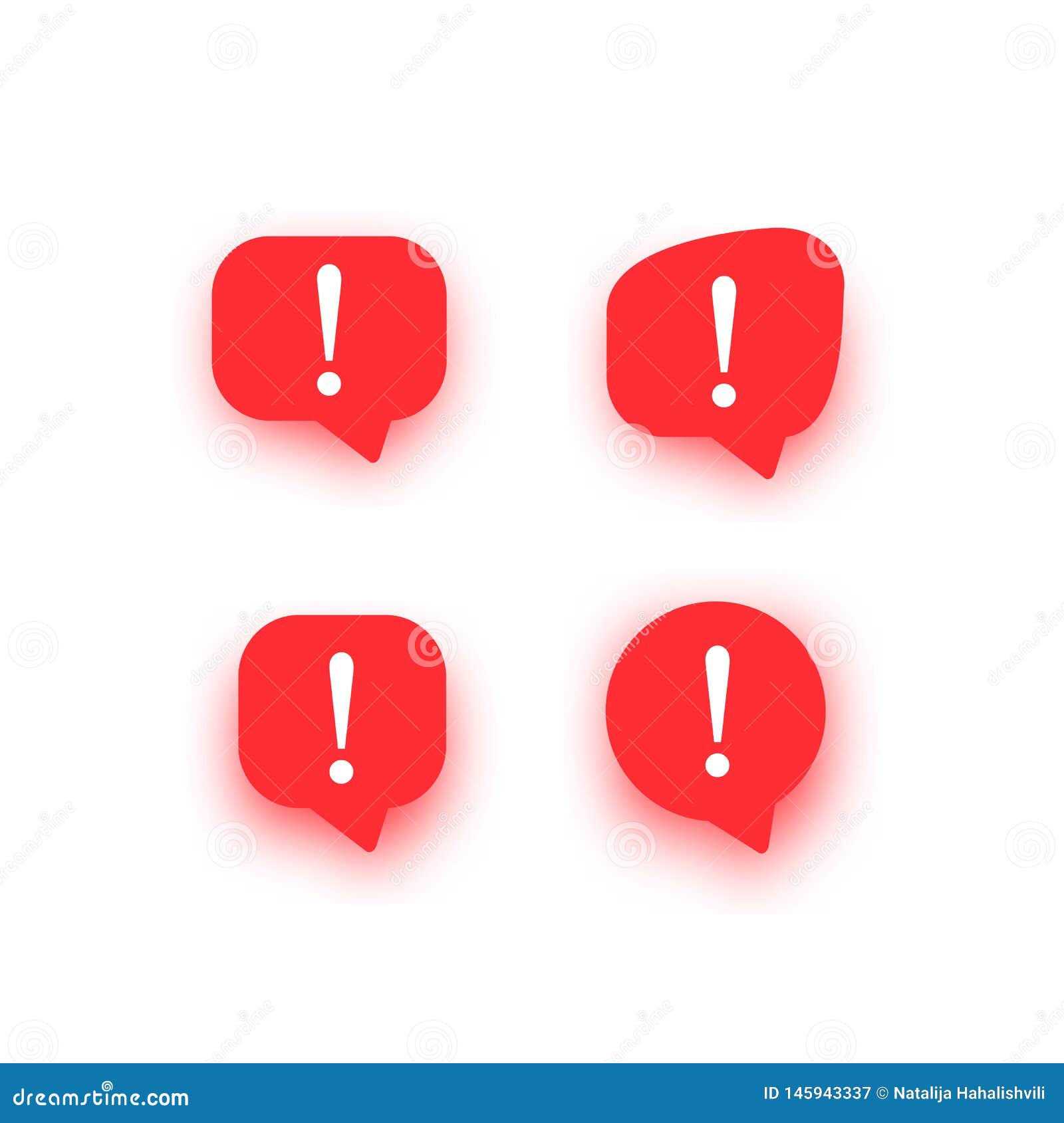 Exclamation Vector Icon Set, Important Mark Collection, Attention Logo ...