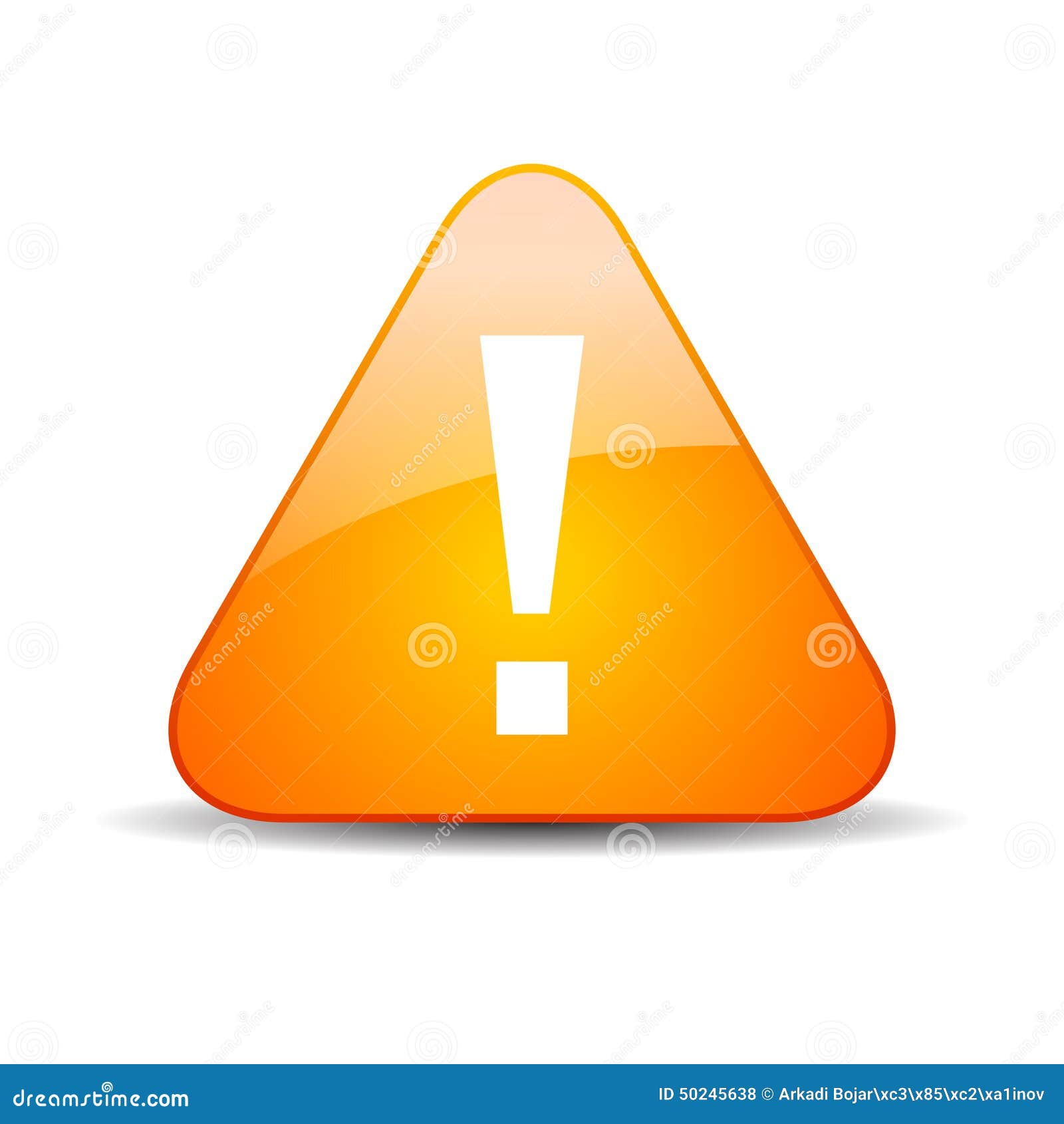 Exclamation warning sign stock vector. Illustration of hazard - 50245638