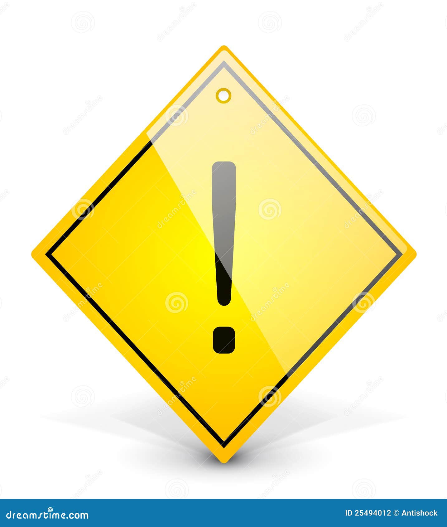 Exclamation yellow sign stock vector. Illustration of notice - 25494012