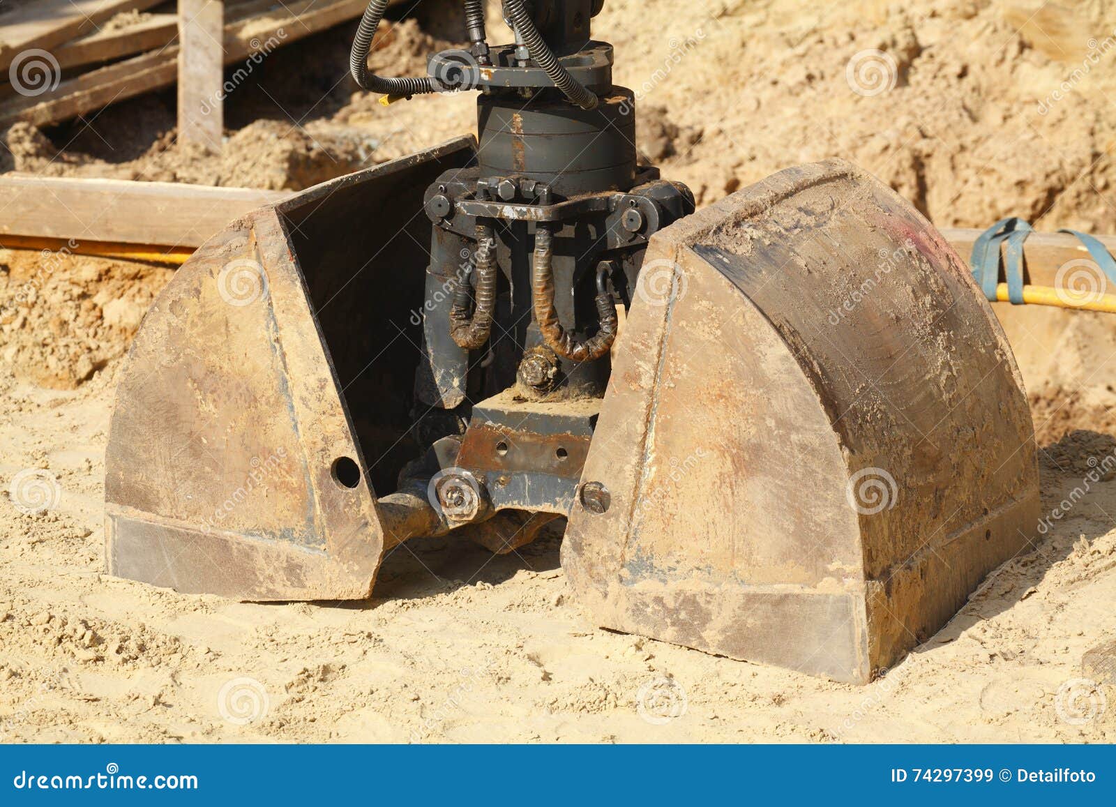 Exclavator Bucket stock image. Image of germany, site - 74297399