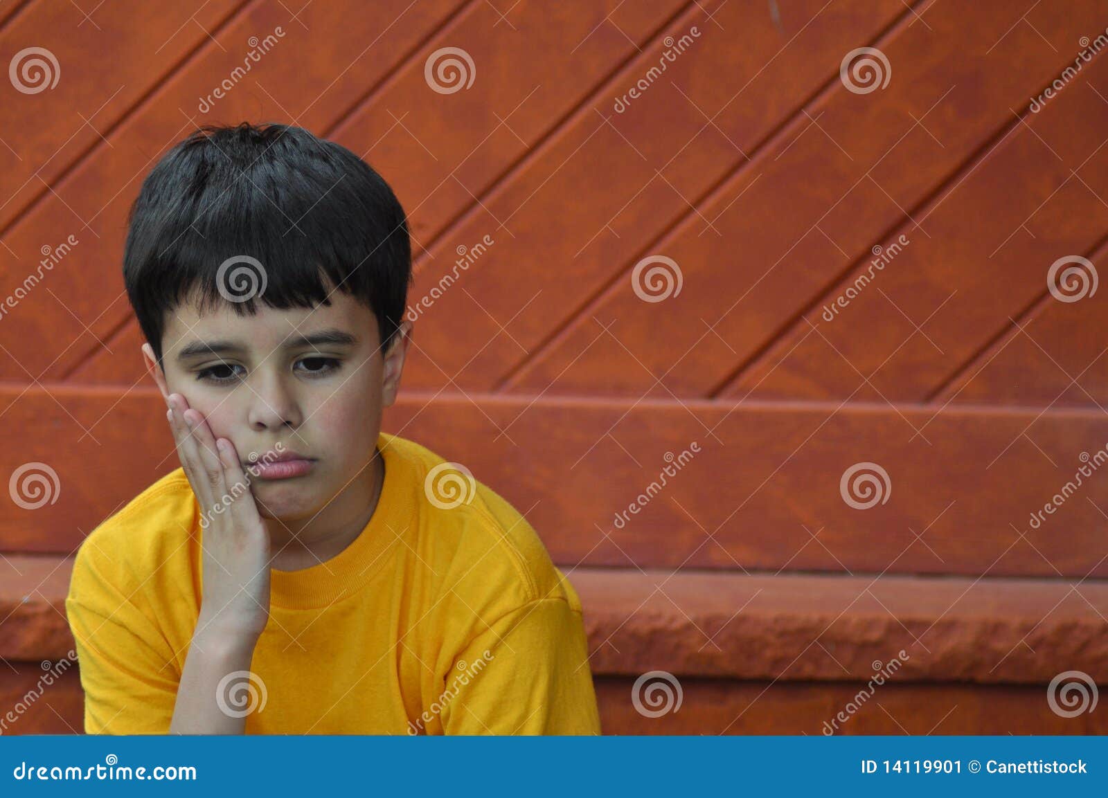 Excluded Boy stock image. Image of expression, black - 14119901