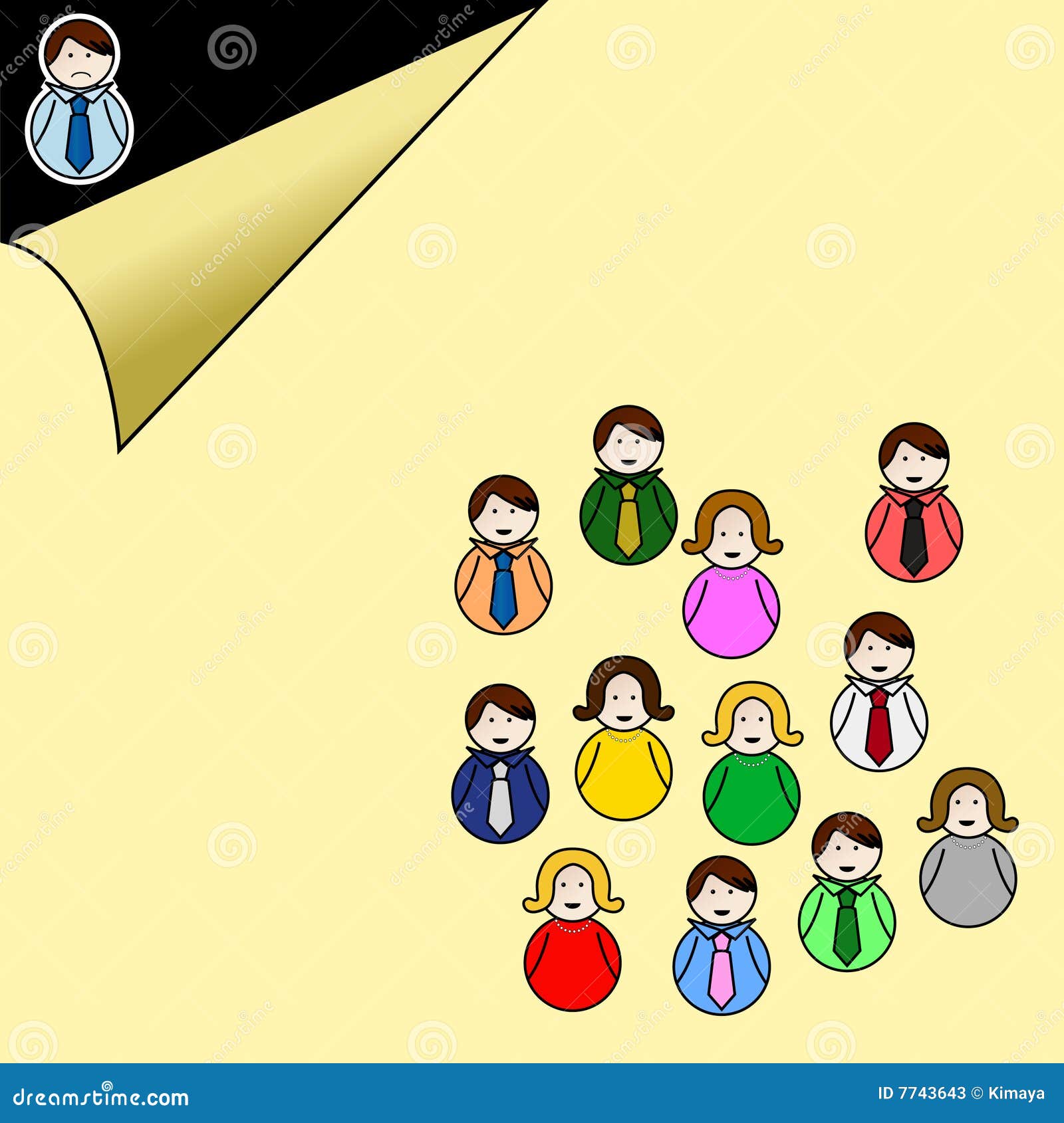 Exclusión ilustración del vector. Ilustración de social - 7743643