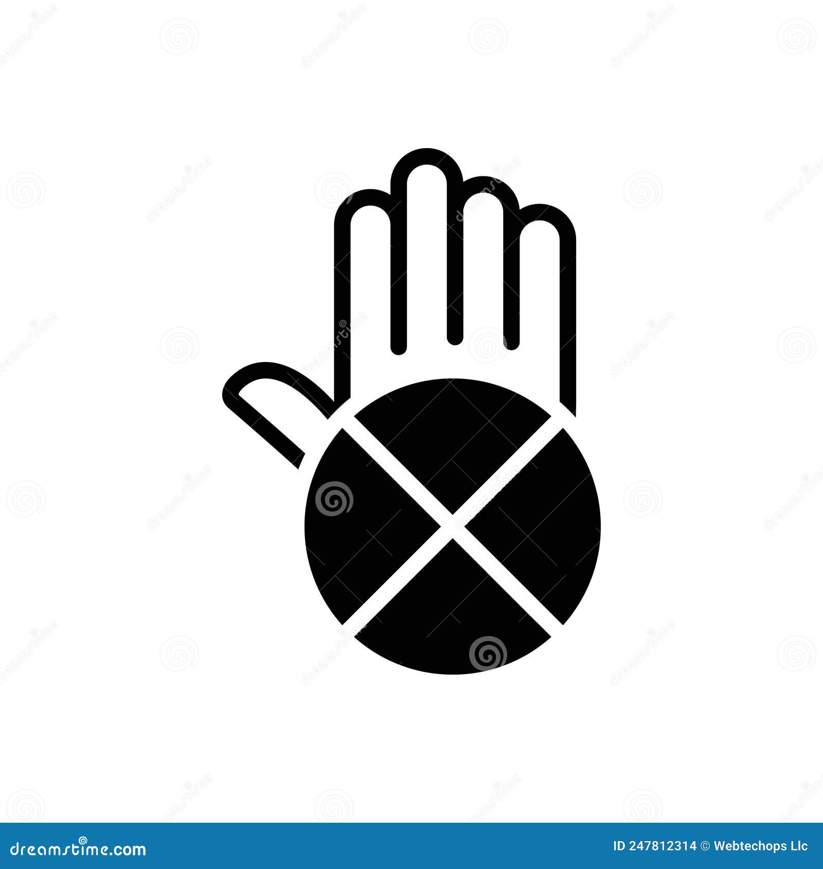 Black Solid Icon for Exclusion, Cancel and Negation Stock Vector ...