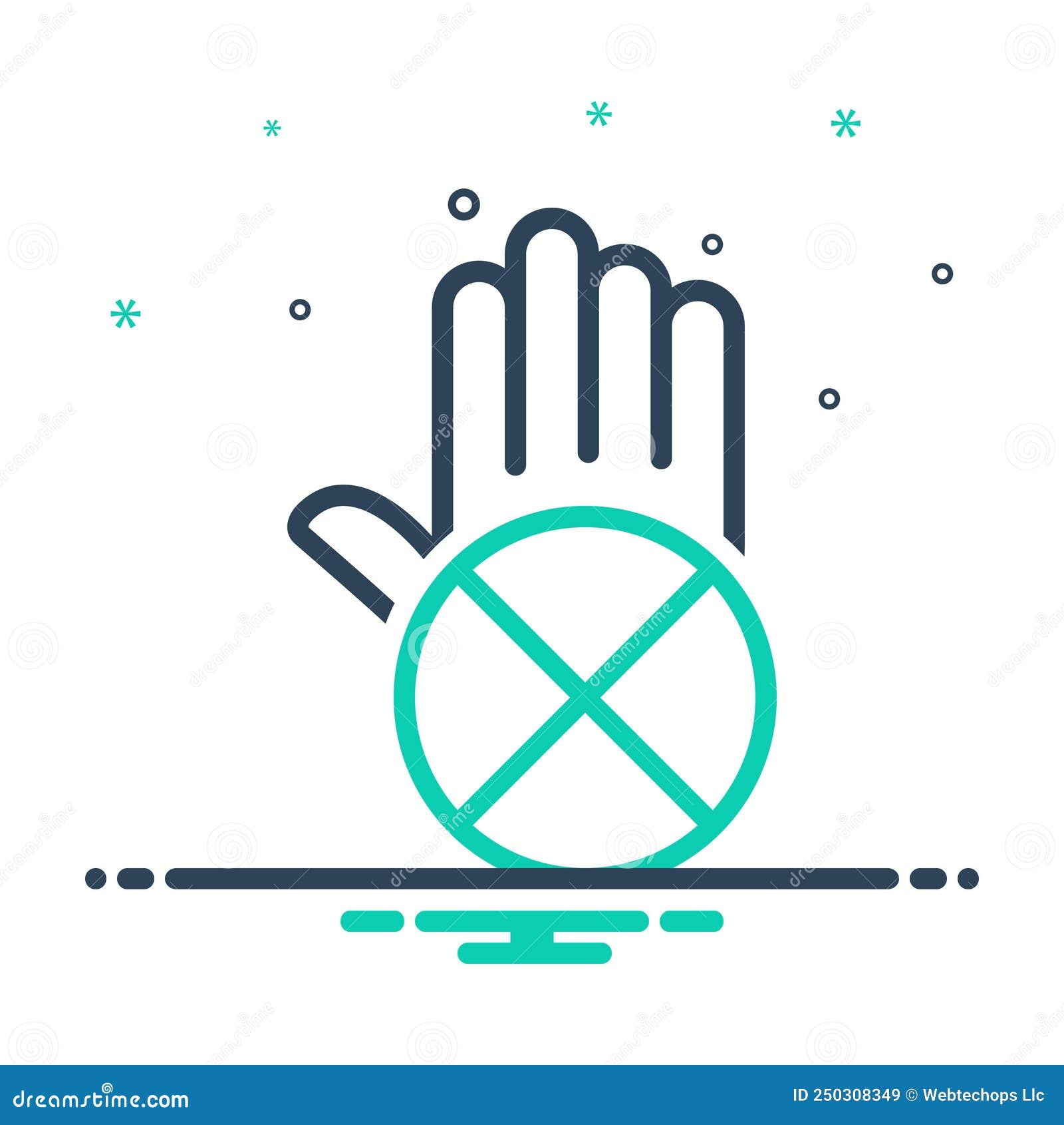 Mix Icon for Exclusion, Cancel and Negation Stock Illustration ...