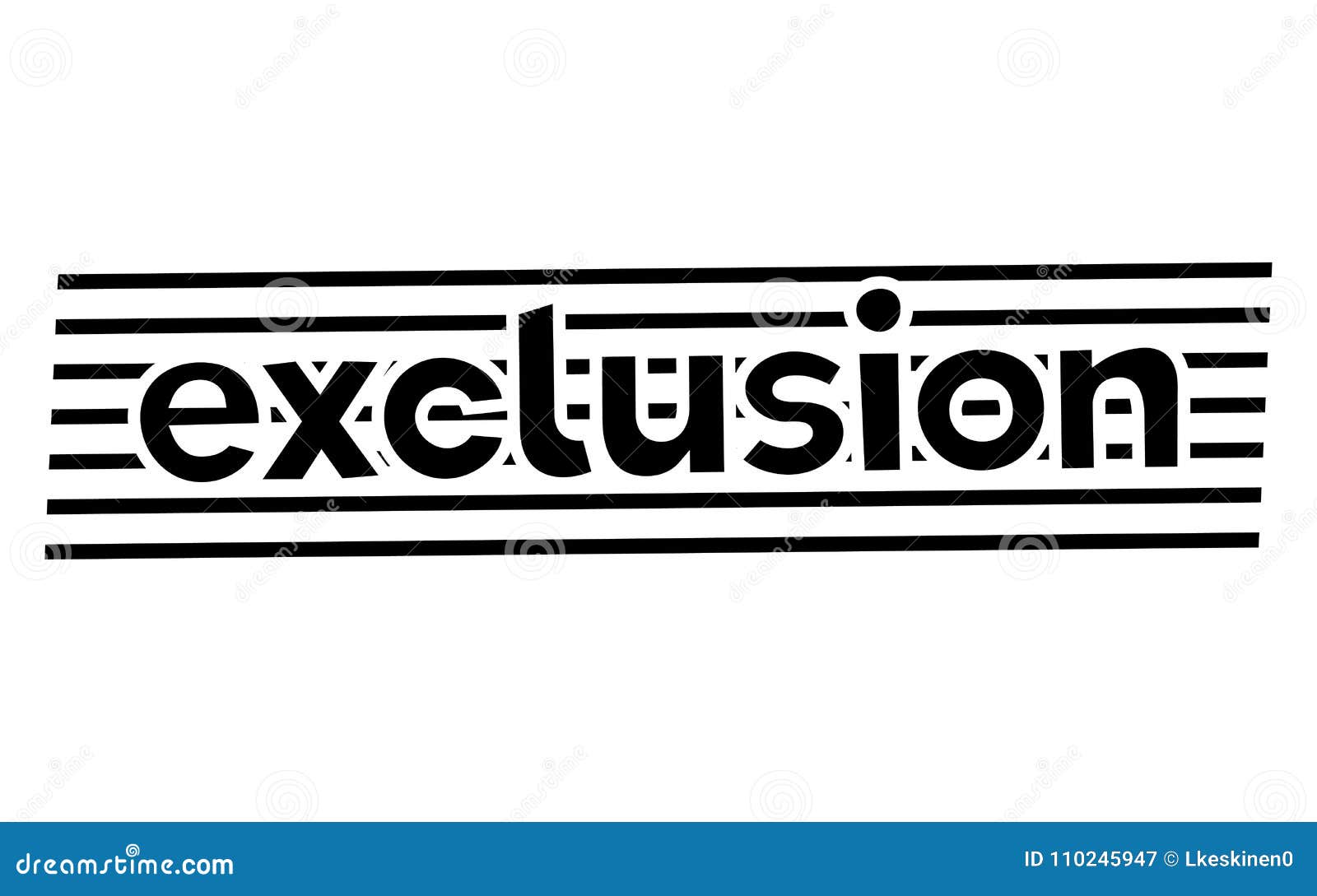 Exclusion stamp typ stock vector. Illustration of elimination - 110245947