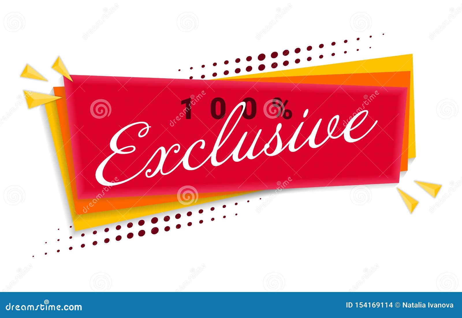 Exclusive Banner Template Design. Vector Illustration Stock Vector ...
