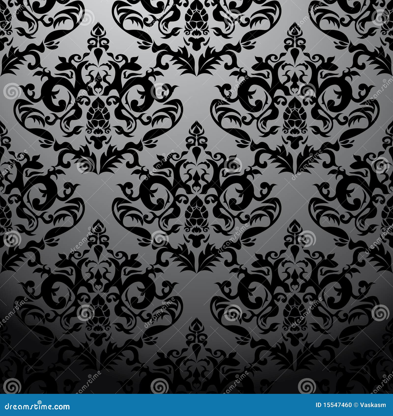 Exclusive Black Baroque Pattern Stock Vector - Illustration of revival ...