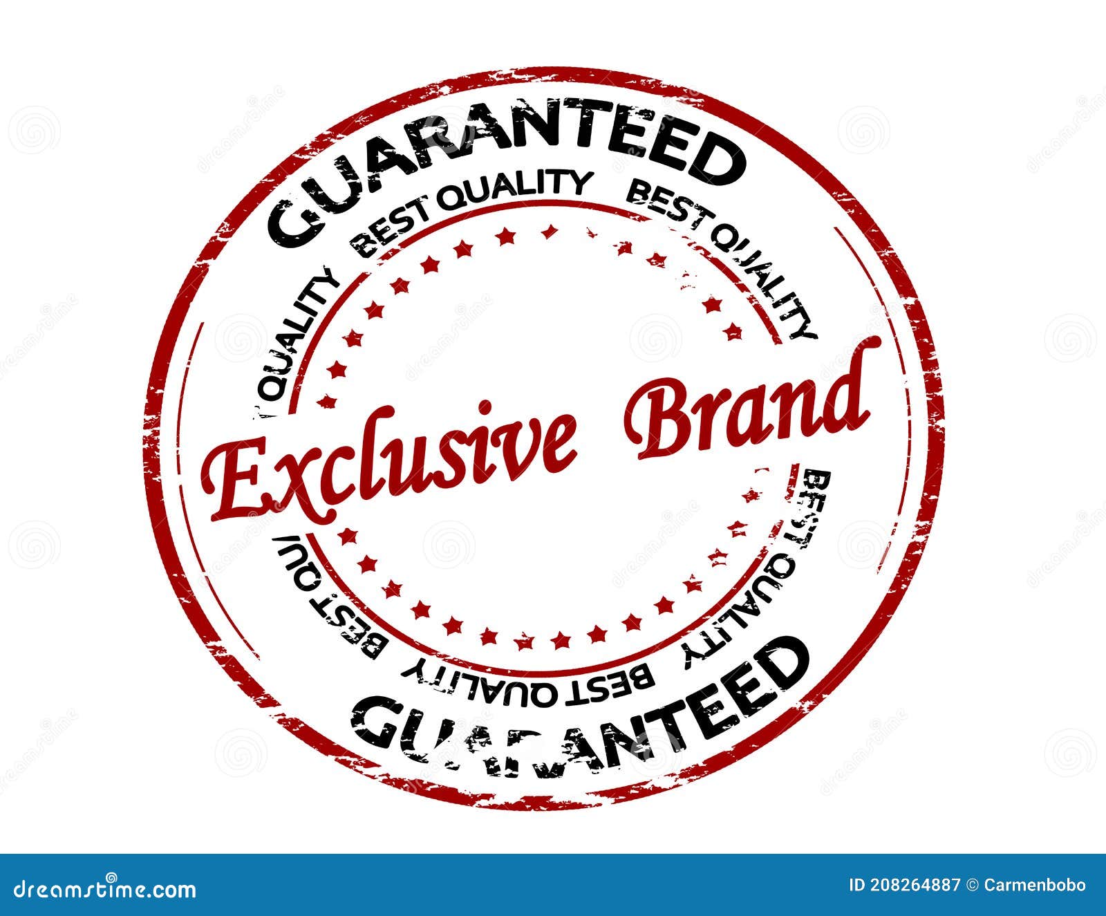 Stamp with Text Exclusive Brand Stock Illustration - Illustration of ...