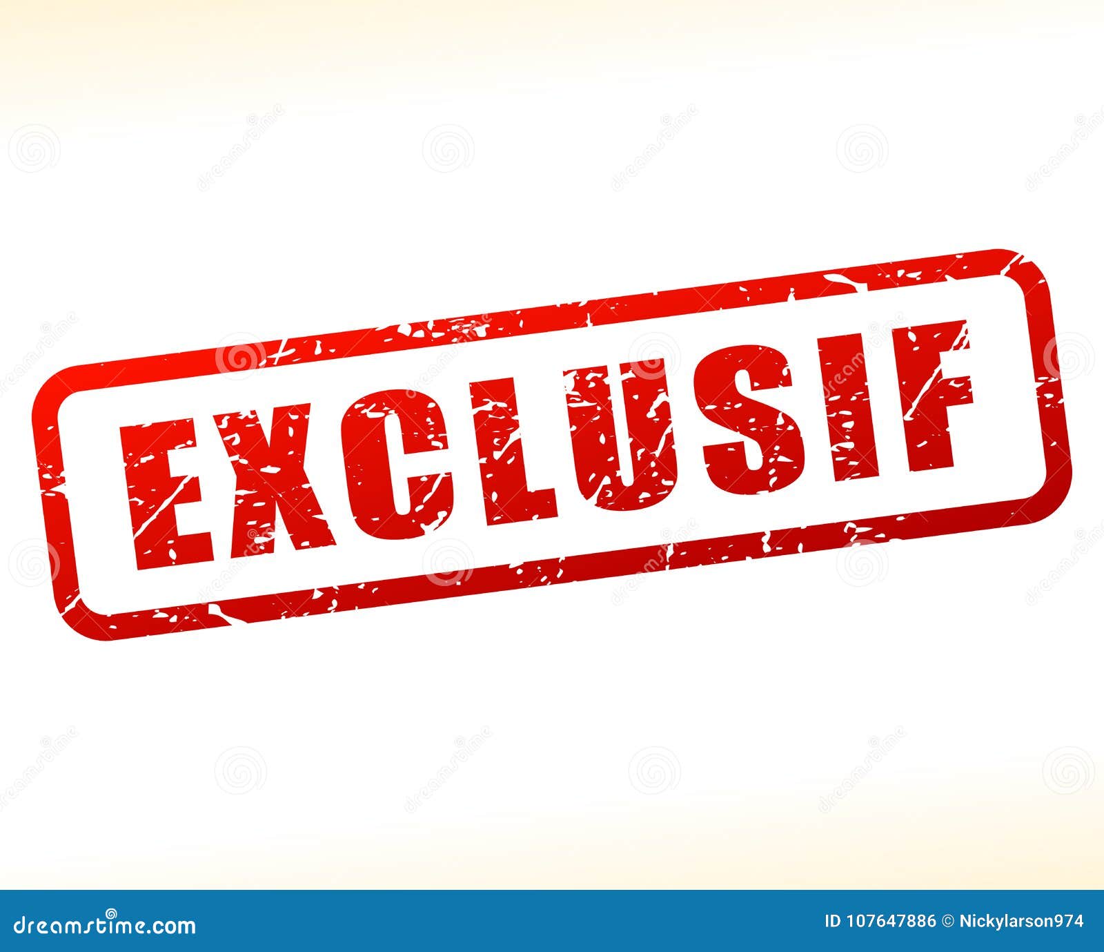 Exclusive Buffered on White Background Stock Vector - Illustration of ...