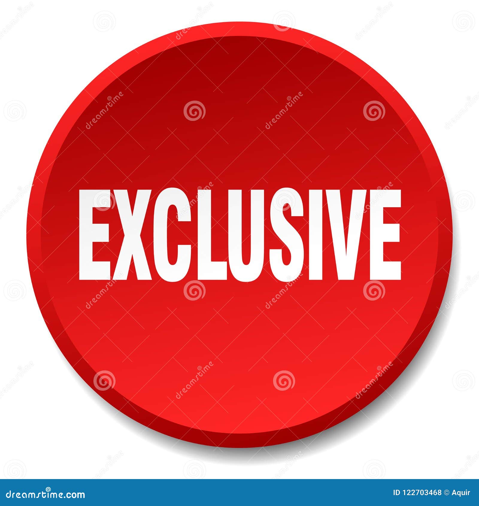 Exclusive button stock vector. Illustration of shine - 122703468