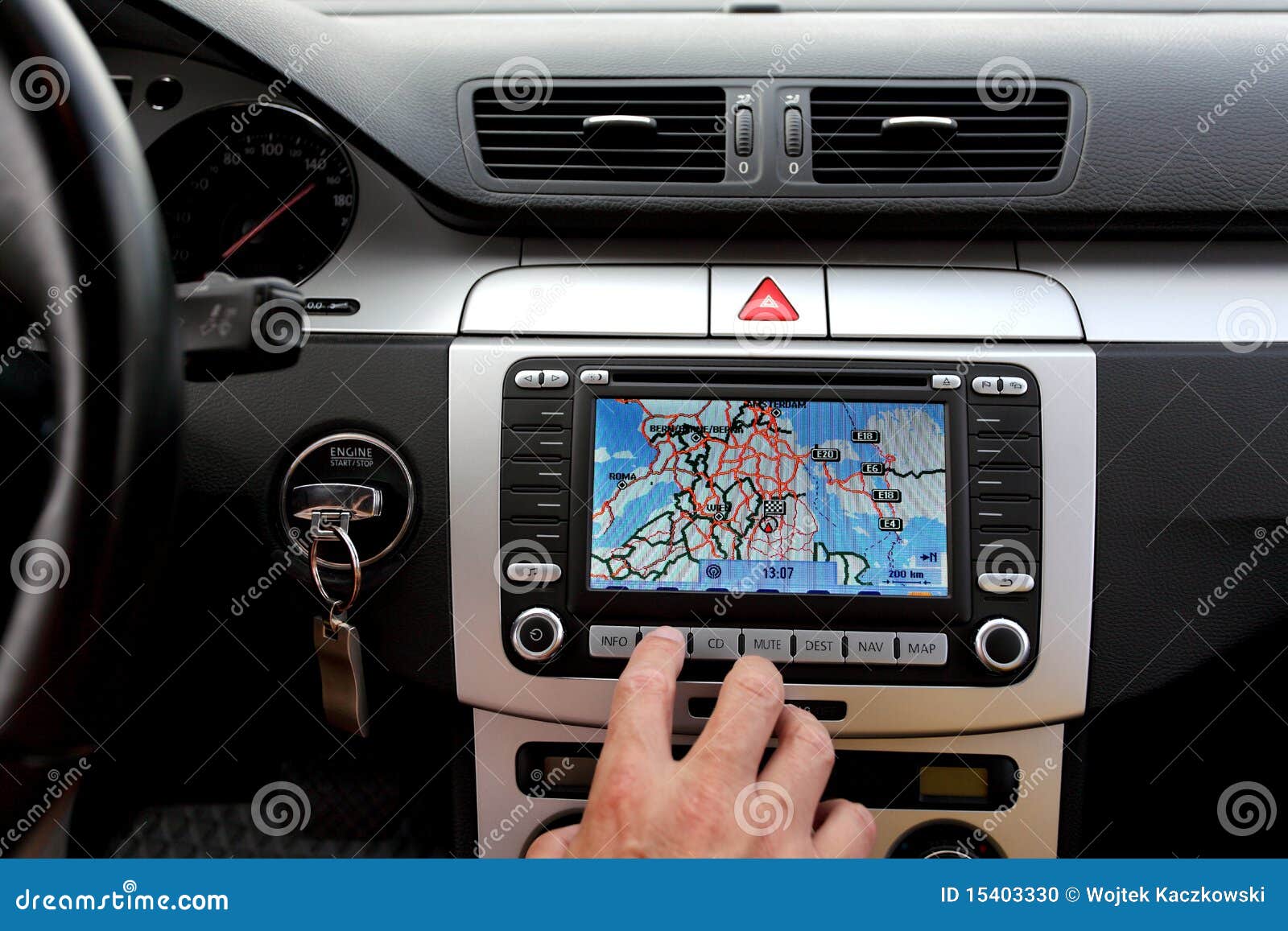 Exclusive Car, Windscreen, Dashboard with Gps Stock Photo - Image of ...