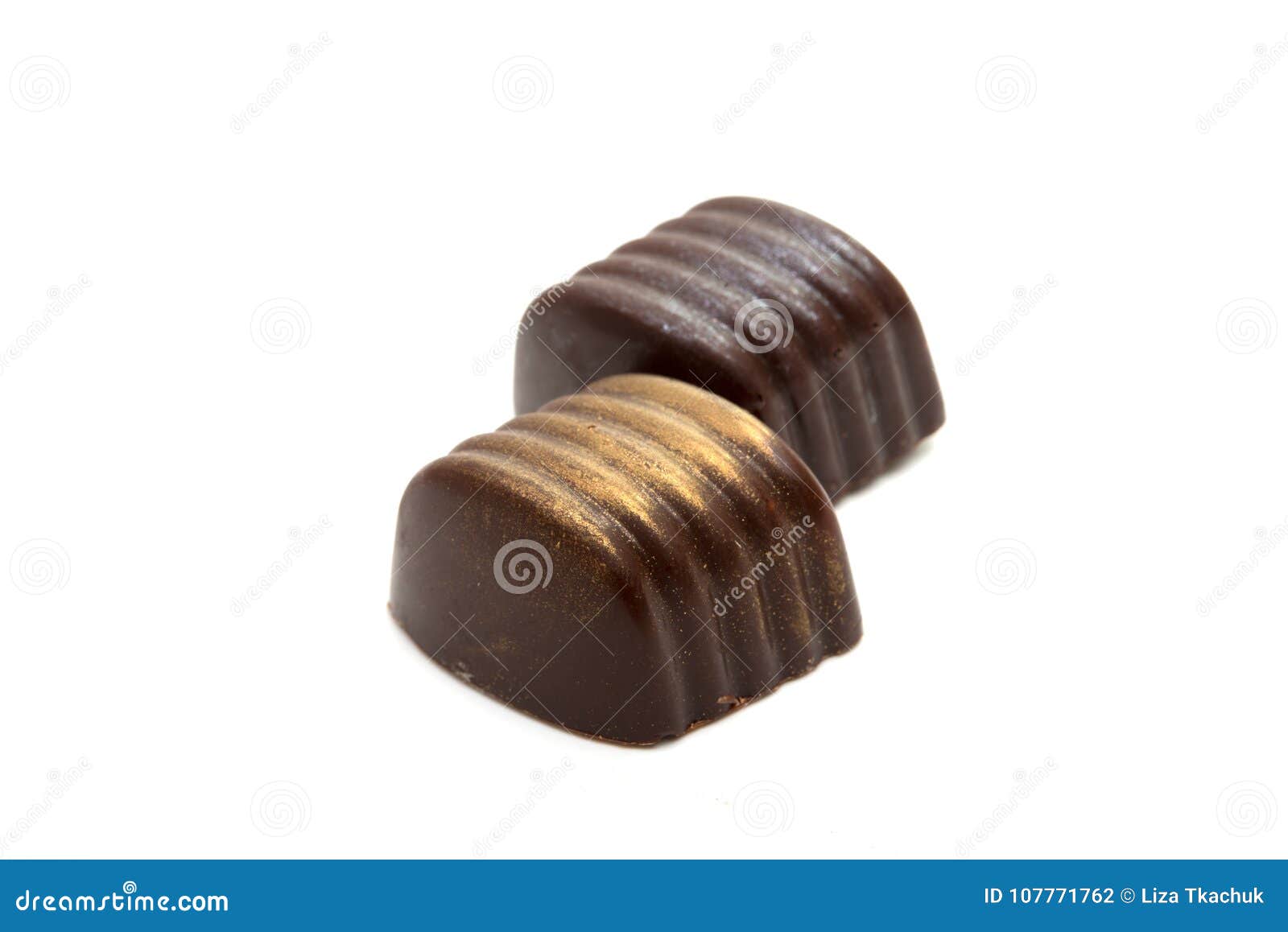 Exclusive Chocolate Sweets Isolated on White Stock Photo - Image of ...