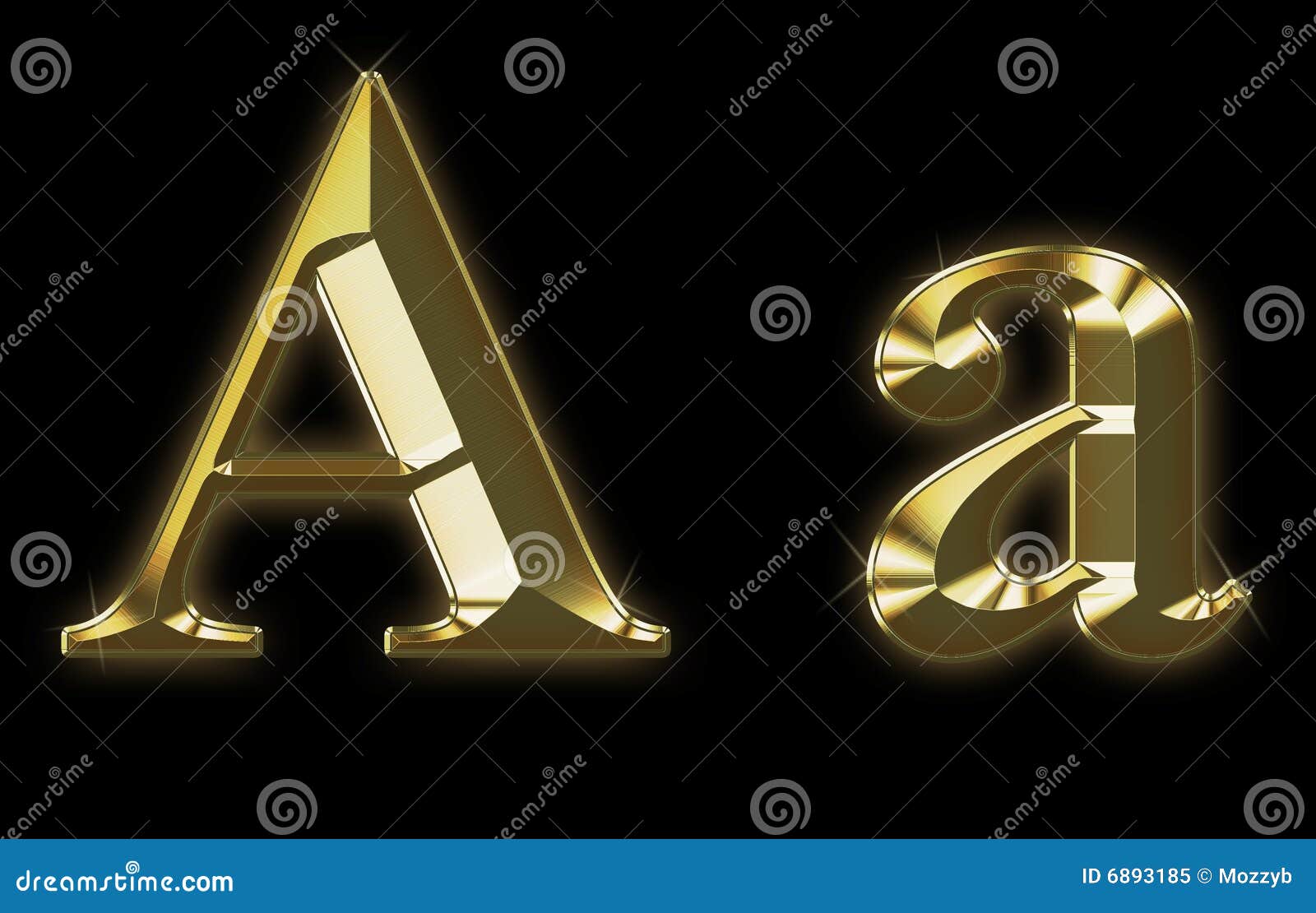 Exclusive Collection Font from Brushed Gold - a Stock Illustration ...