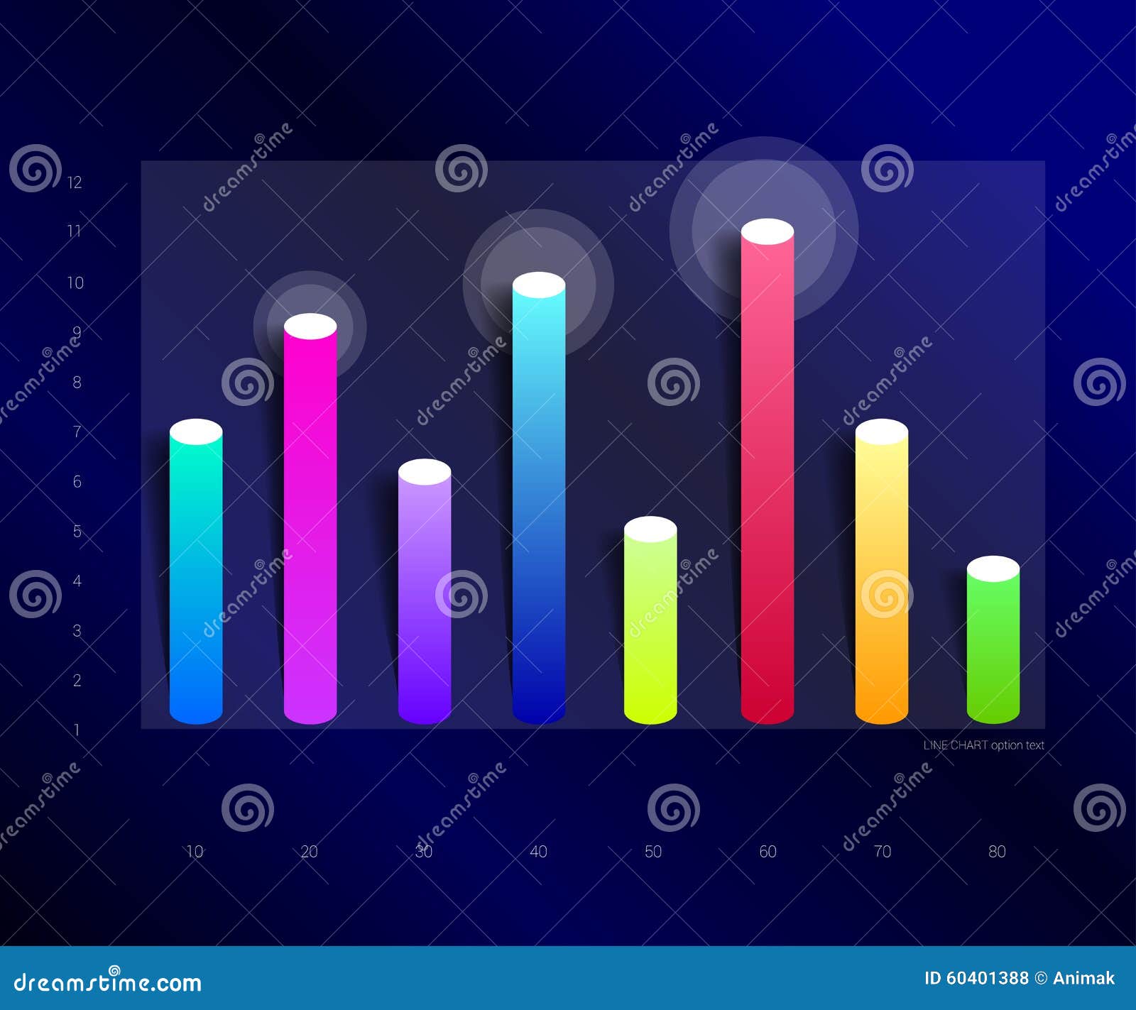 Exclusive Dark Blue Business Chart, Graph. Column Design Stock Vector ...