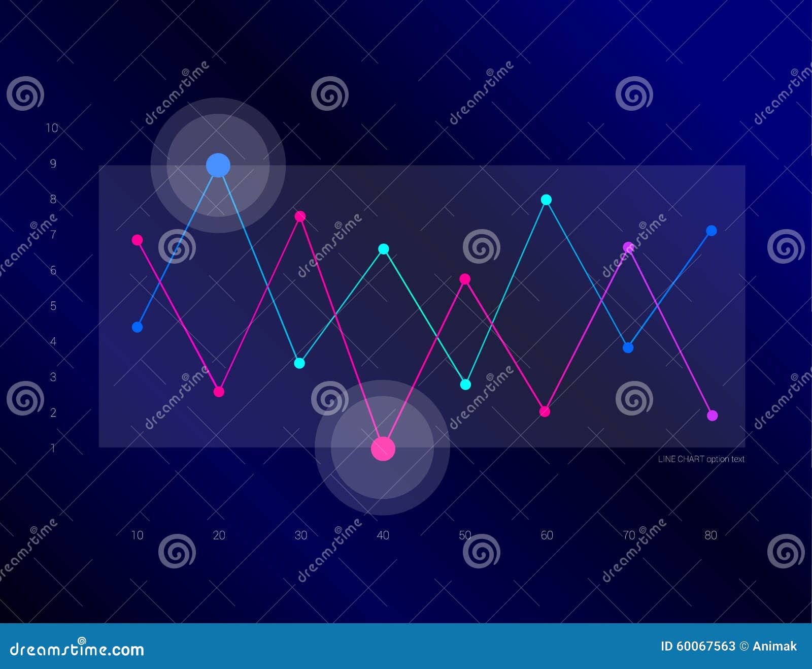 Exclusive Dark Blue Business Chart, Graph. Line Design Stock Vector ...