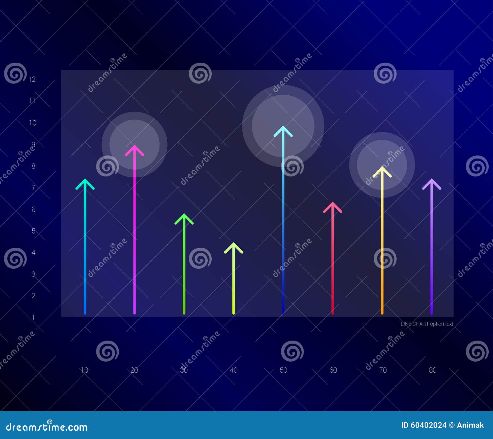 Exclusive Dark Blue Bussiness Chart, Graph. Line Arrows Design Stock ...