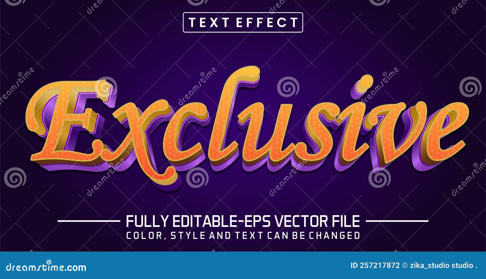 Exclusive Editable Text Style Effect Stock Vector - Illustration of ...