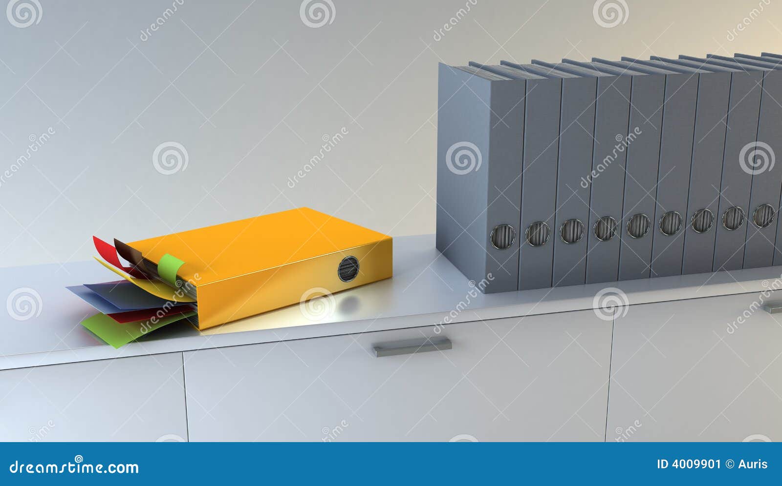 Exclusive Folder among Row of Folders Stock Illustration - Illustration ...