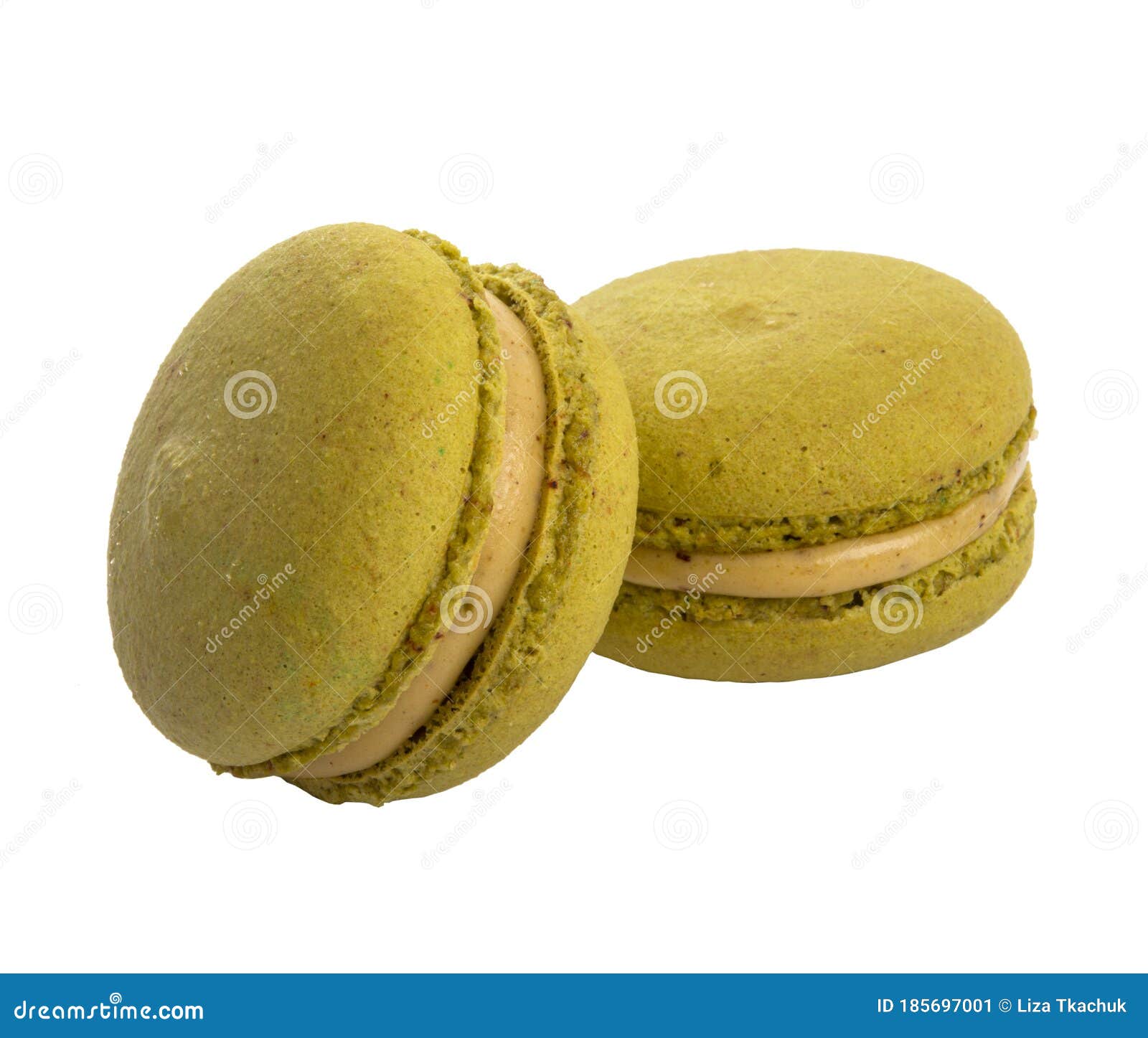 Exclusive Green Macaroon with Flavor Isolated on the White Stock Image ...