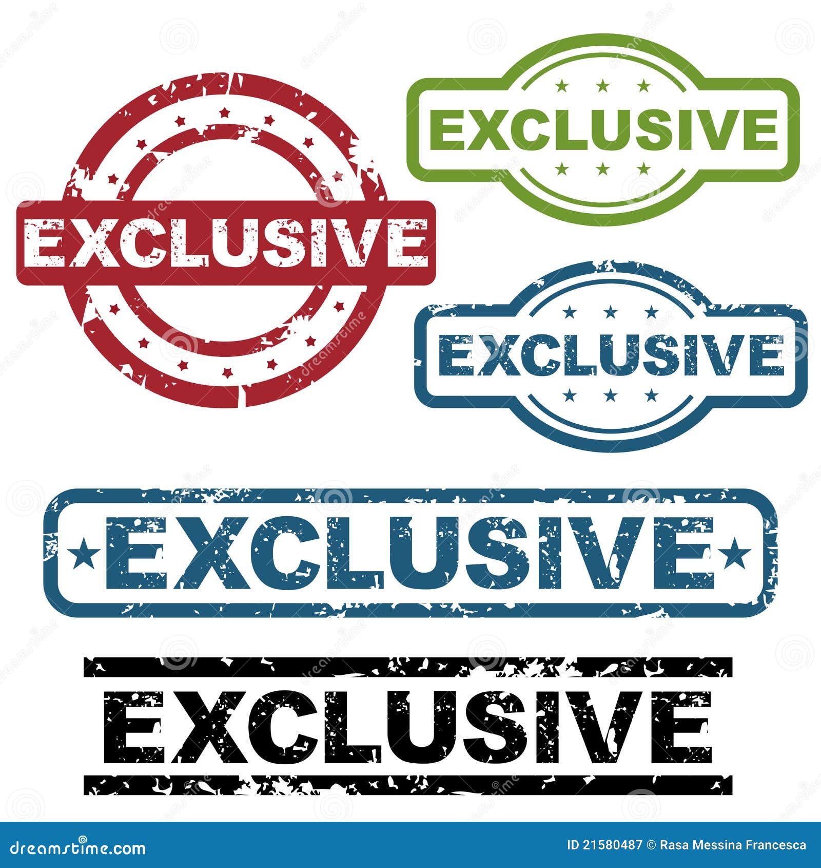 Exclusive grunge stamps stock vector. Illustration of quality - 21580487