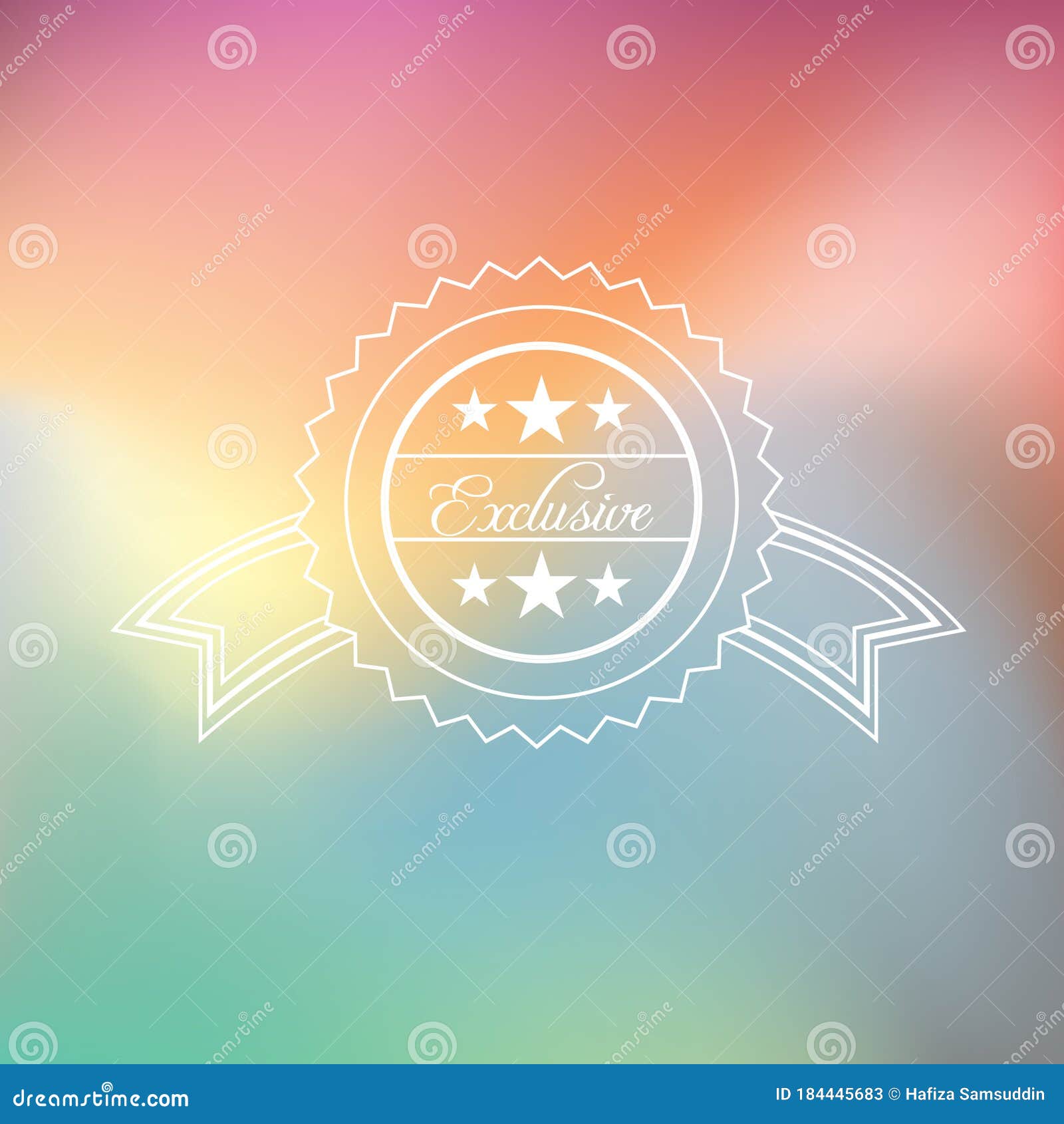 Exclusive Label. Vector Illustration Decorative Background Design Stock ...