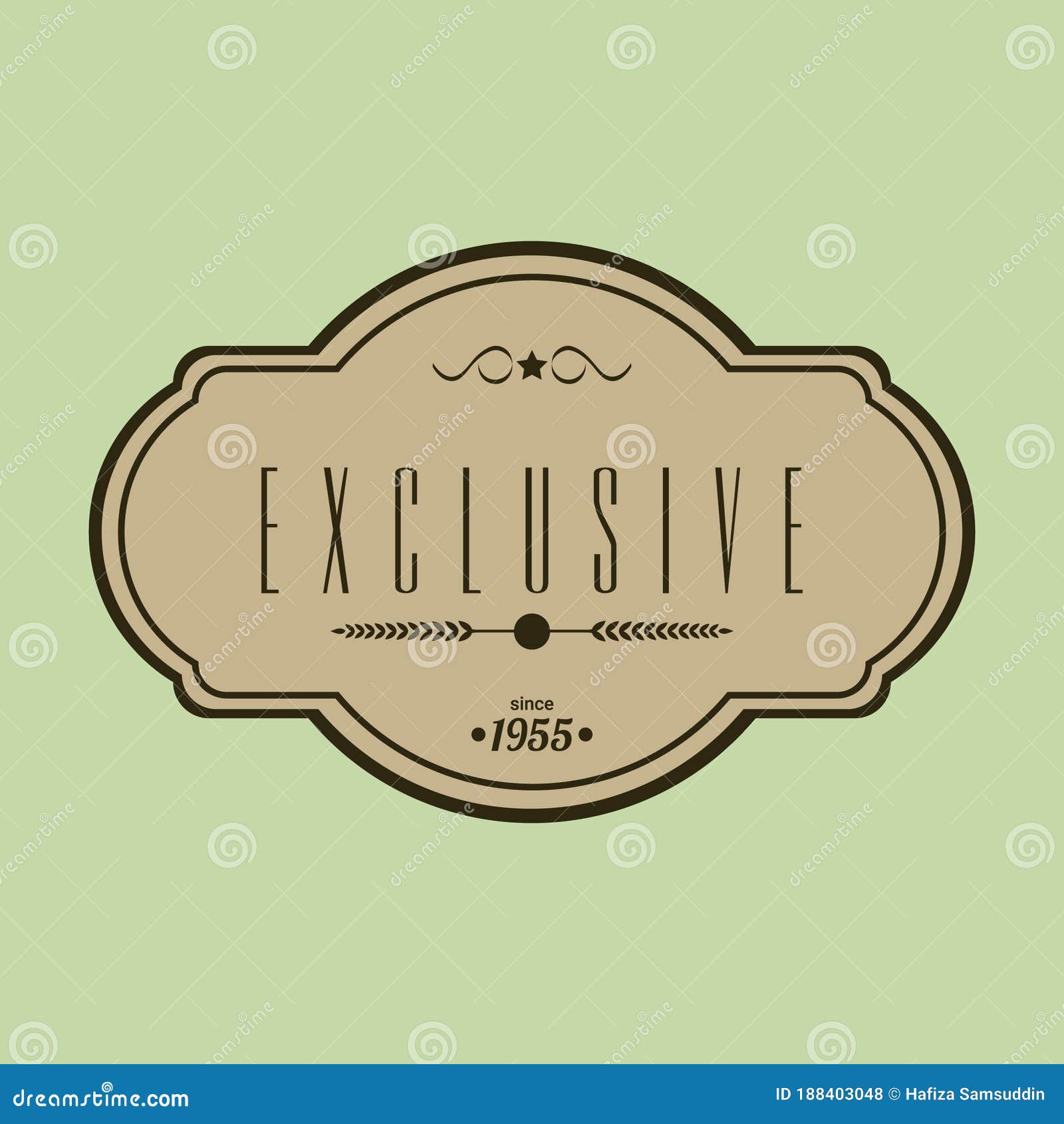 Exclusive Label. Vector Illustration Decorative Design Stock Vector ...