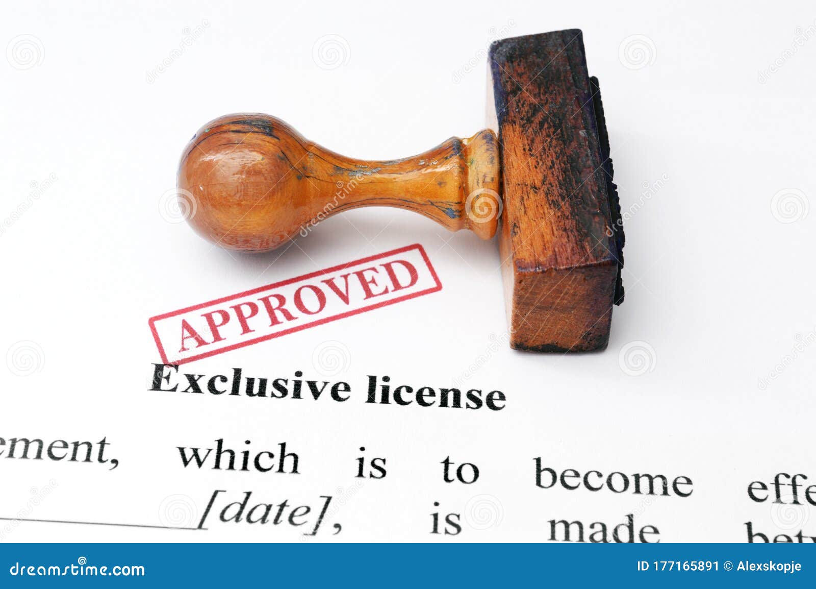 Exclusive License - Approved Stock Image - Image of exclusive ...