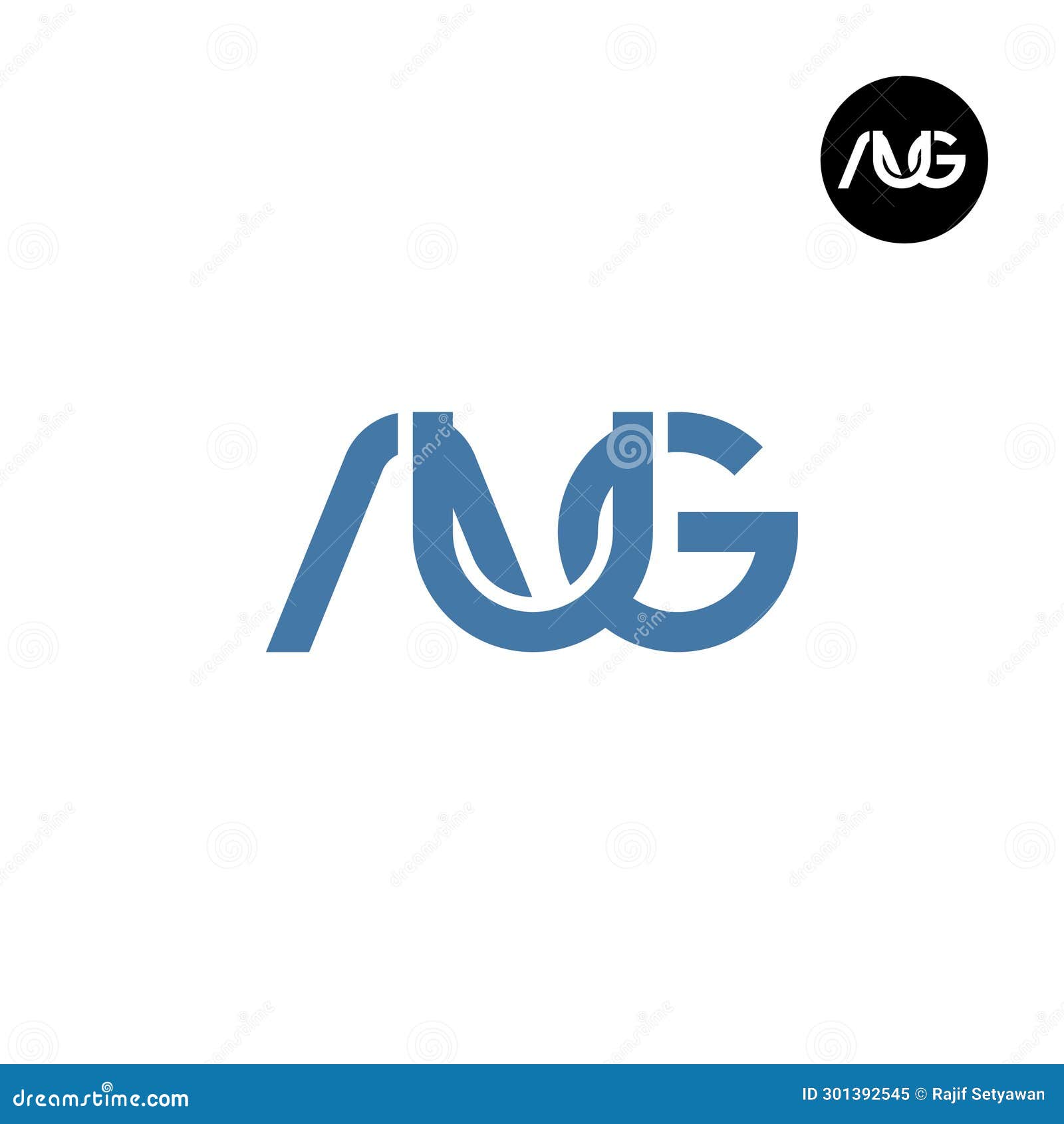 Letter AUG Monogram Logo Design Stock Vector - Illustration of venture ...