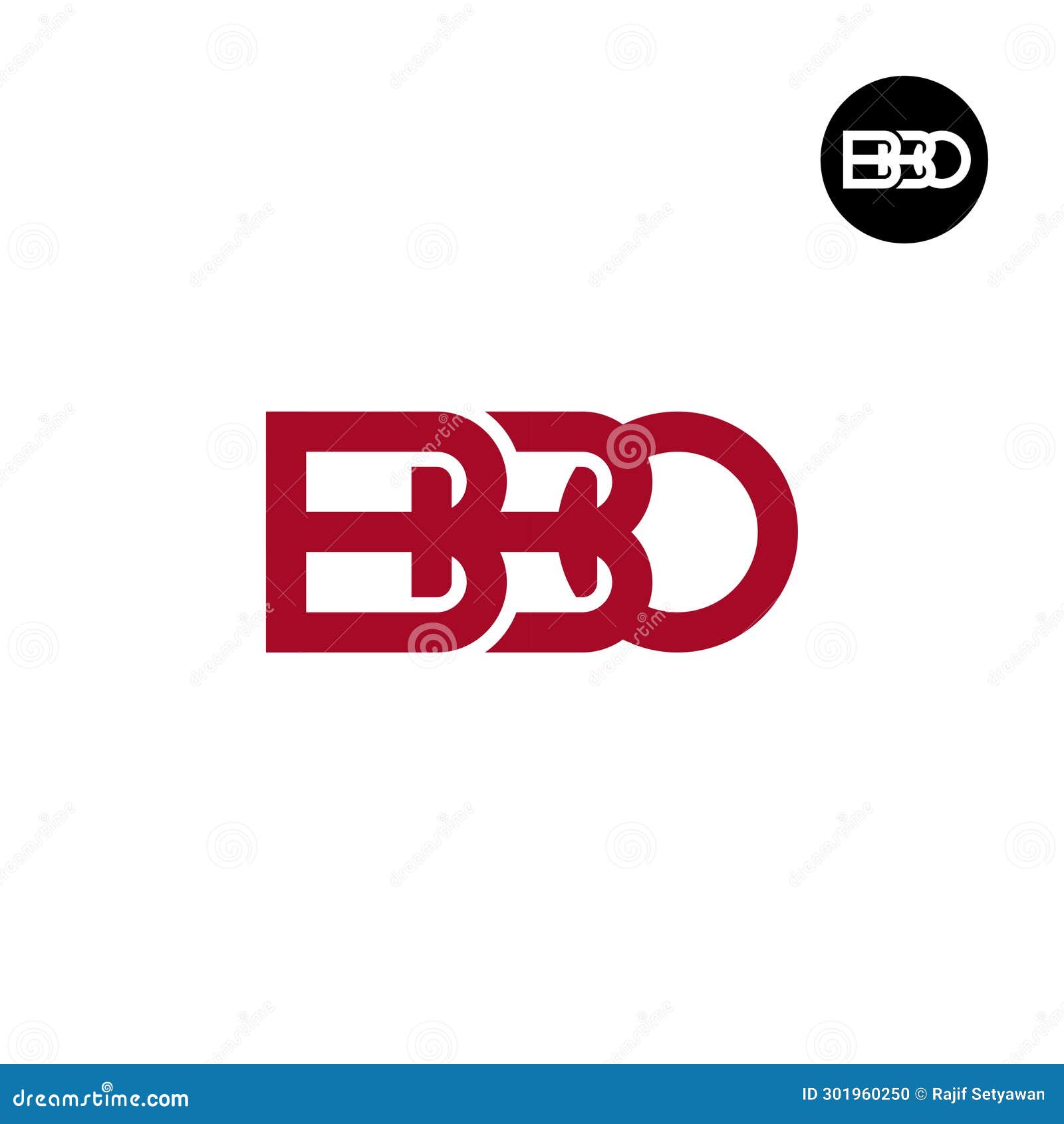 Letter BBO Monogram Logo Design Stock Vector - Illustration of logo ...