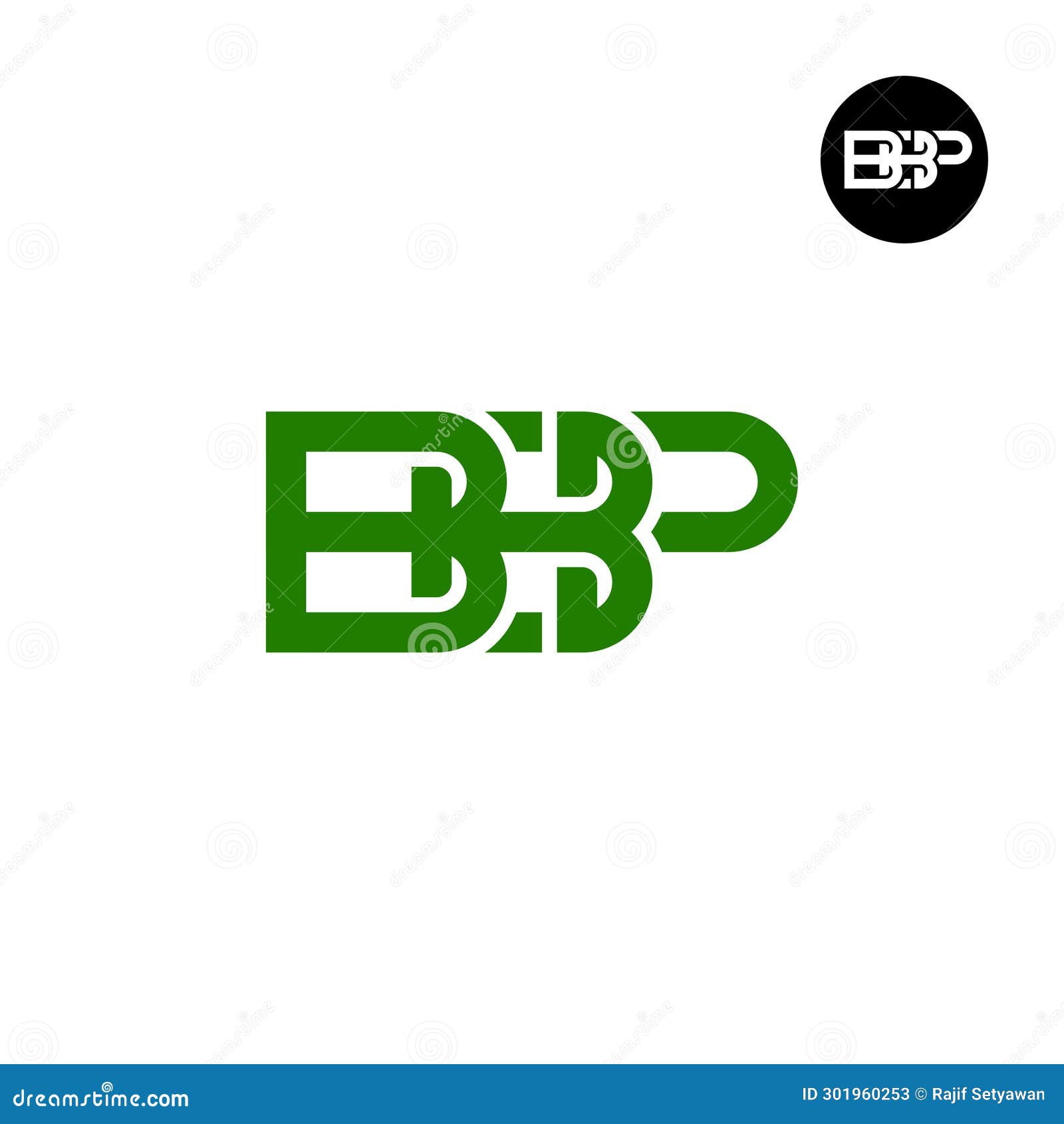 Letter BBP Monogram Logo Design Stock Vector - Illustration of initials ...