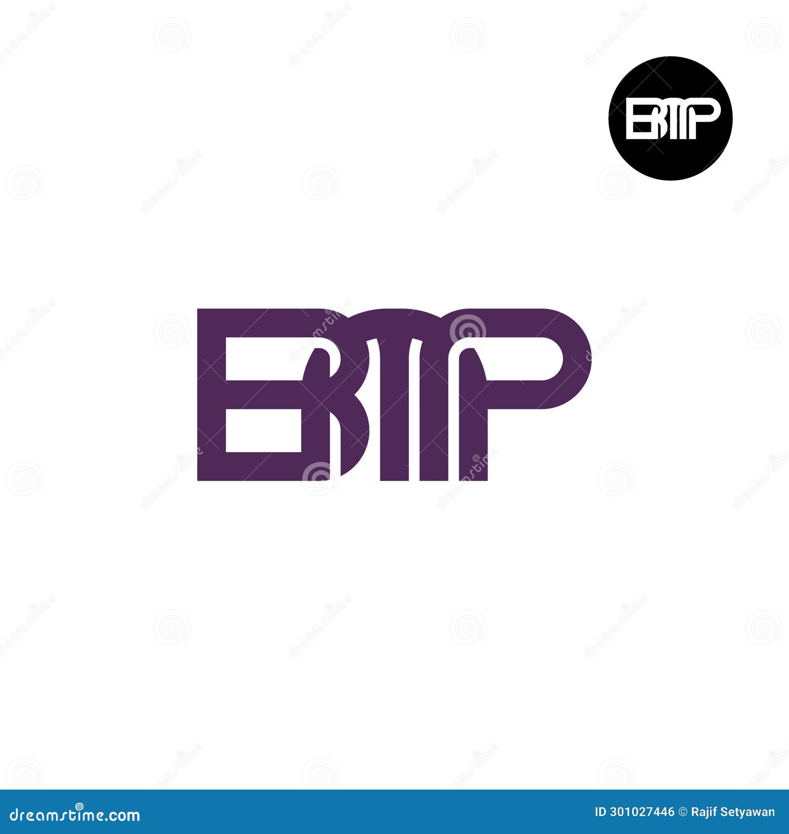 Letter BMP Monogram Logo Design Vector Illustration | CartoonDealer.com ...