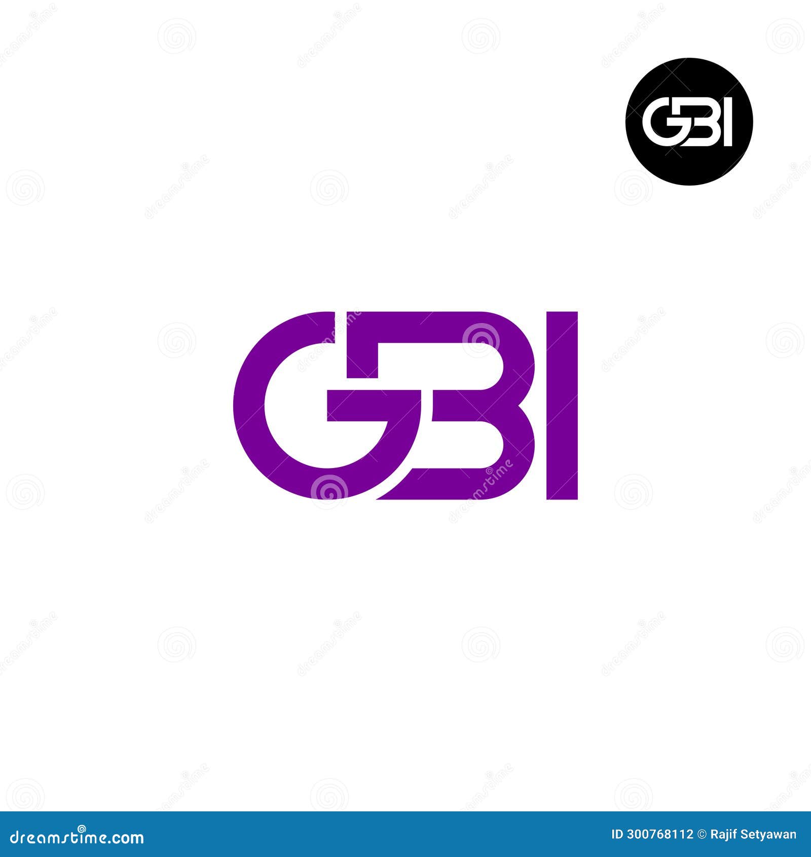 Letter GBI Monogram Logo Design Stock Vector - Illustration of monogram ...