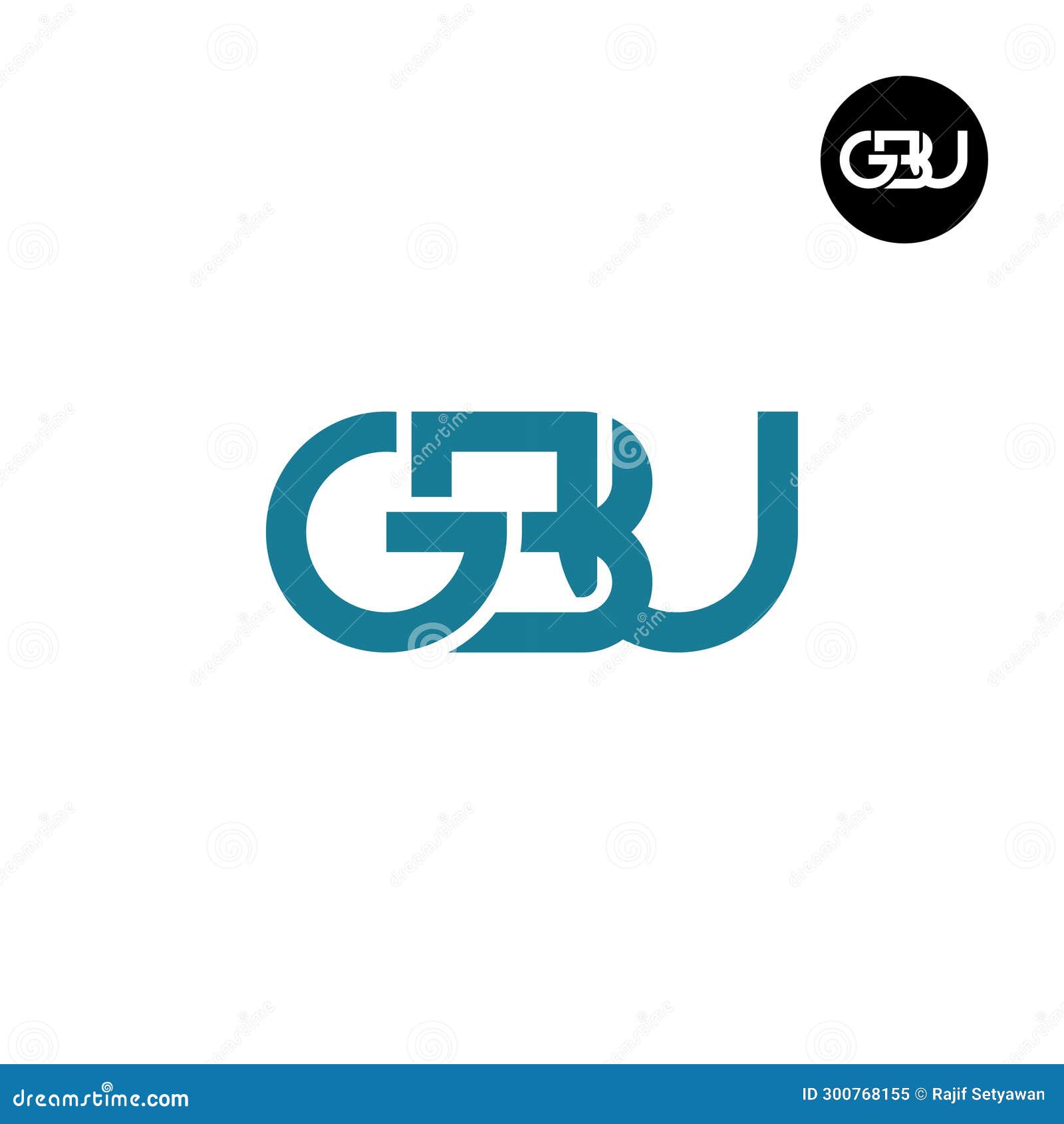 Letter GBU Monogram Logo Design Stock Vector - Illustration of ...