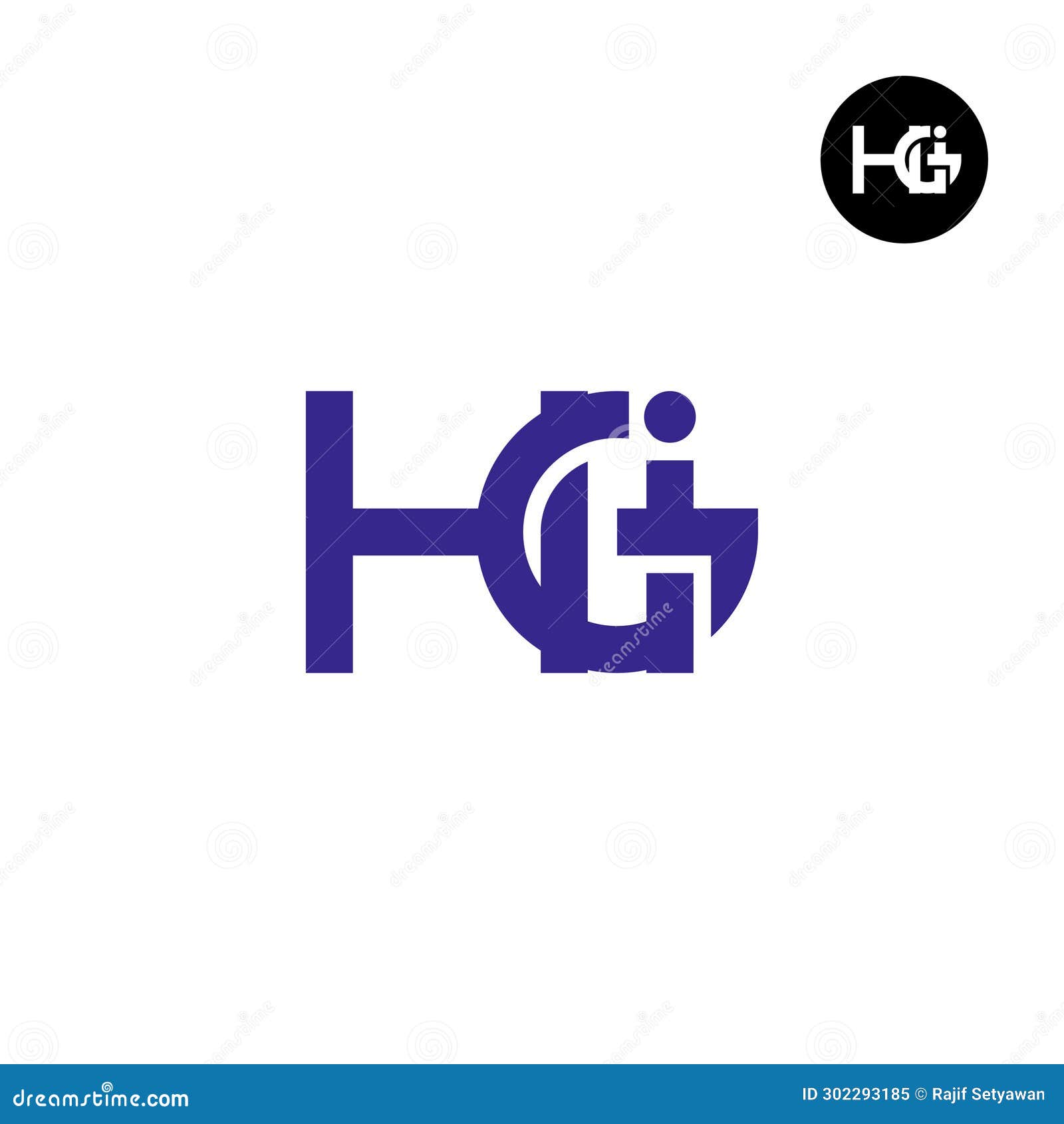 Letter HGI Monogram Logo Design Stock Vector - Illustration of brands ...