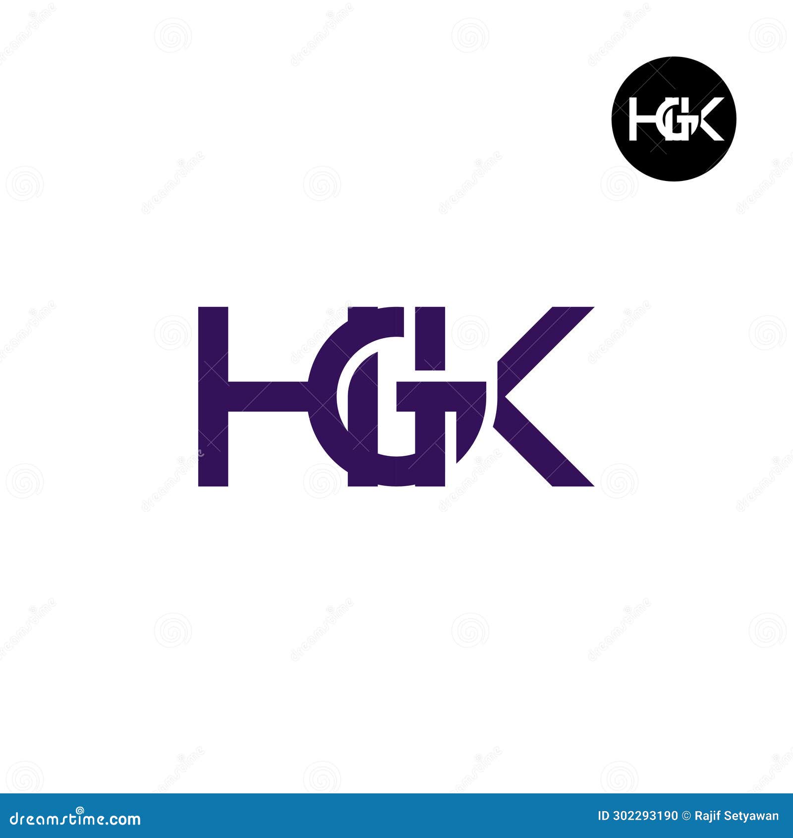 Letter HGK Monogram Logo Design Stock Vector - Illustration of ...
