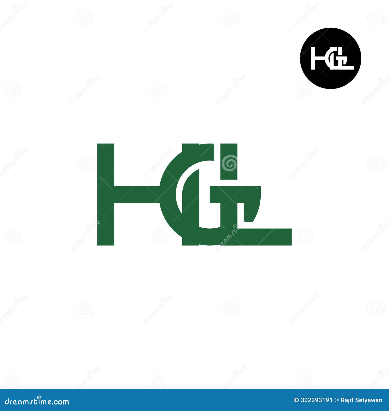 Letter HGL Monogram Logo Design Stock Vector - Illustration of modern ...