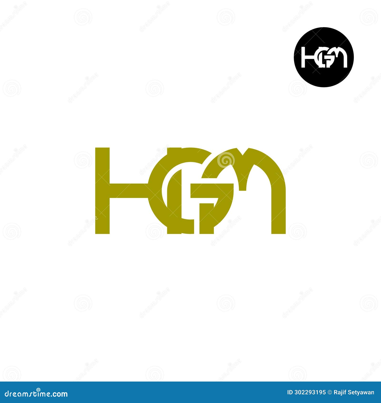 Letter HGM Monogram Logo Design Stock Vector - Illustration of simple ...