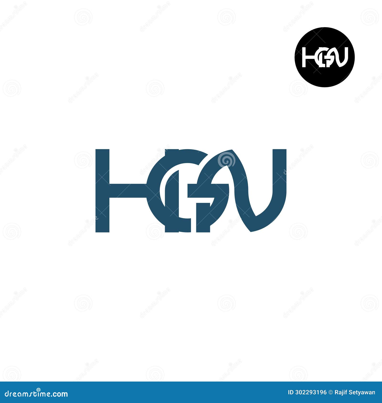 Letter HGN Monogram Logo Design Stock Vector - Illustration of ...
