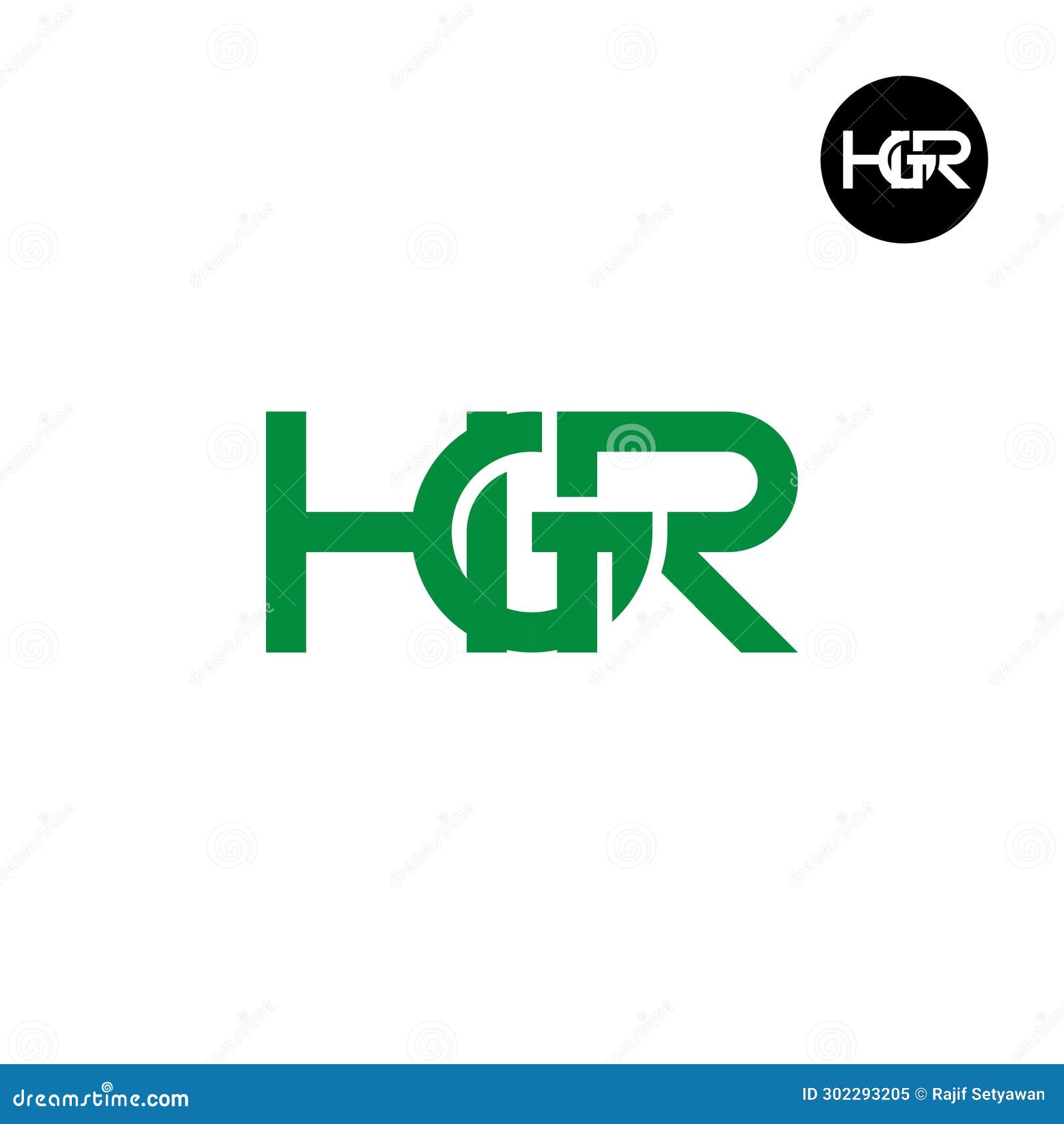Letter HGR Monogram Logo Design Stock Vector - Illustration of minimal ...