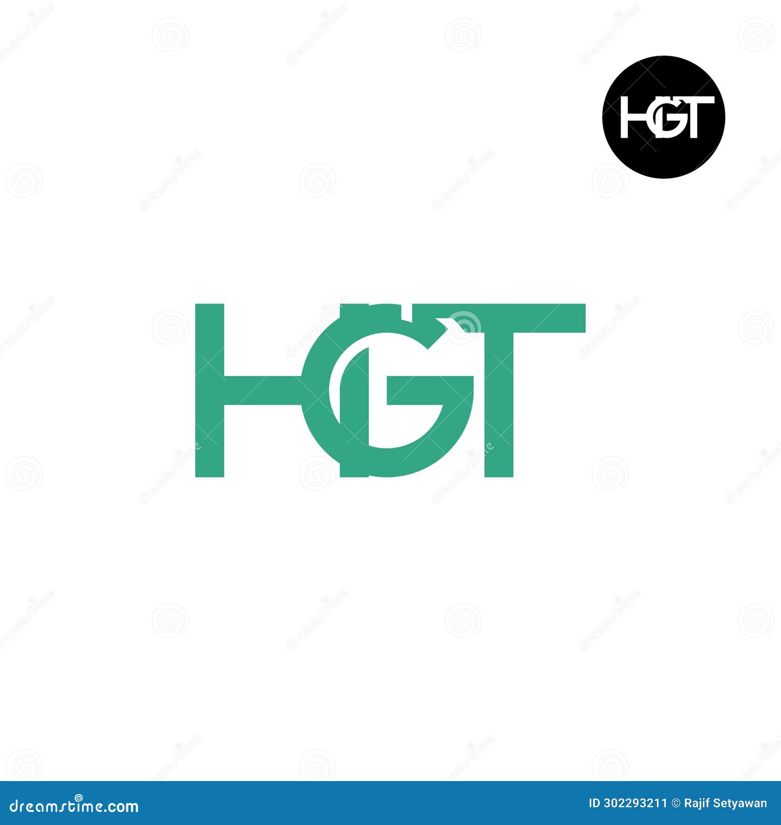 Letter HGT Monogram Logo Design Stock Vector - Illustration of logotype ...