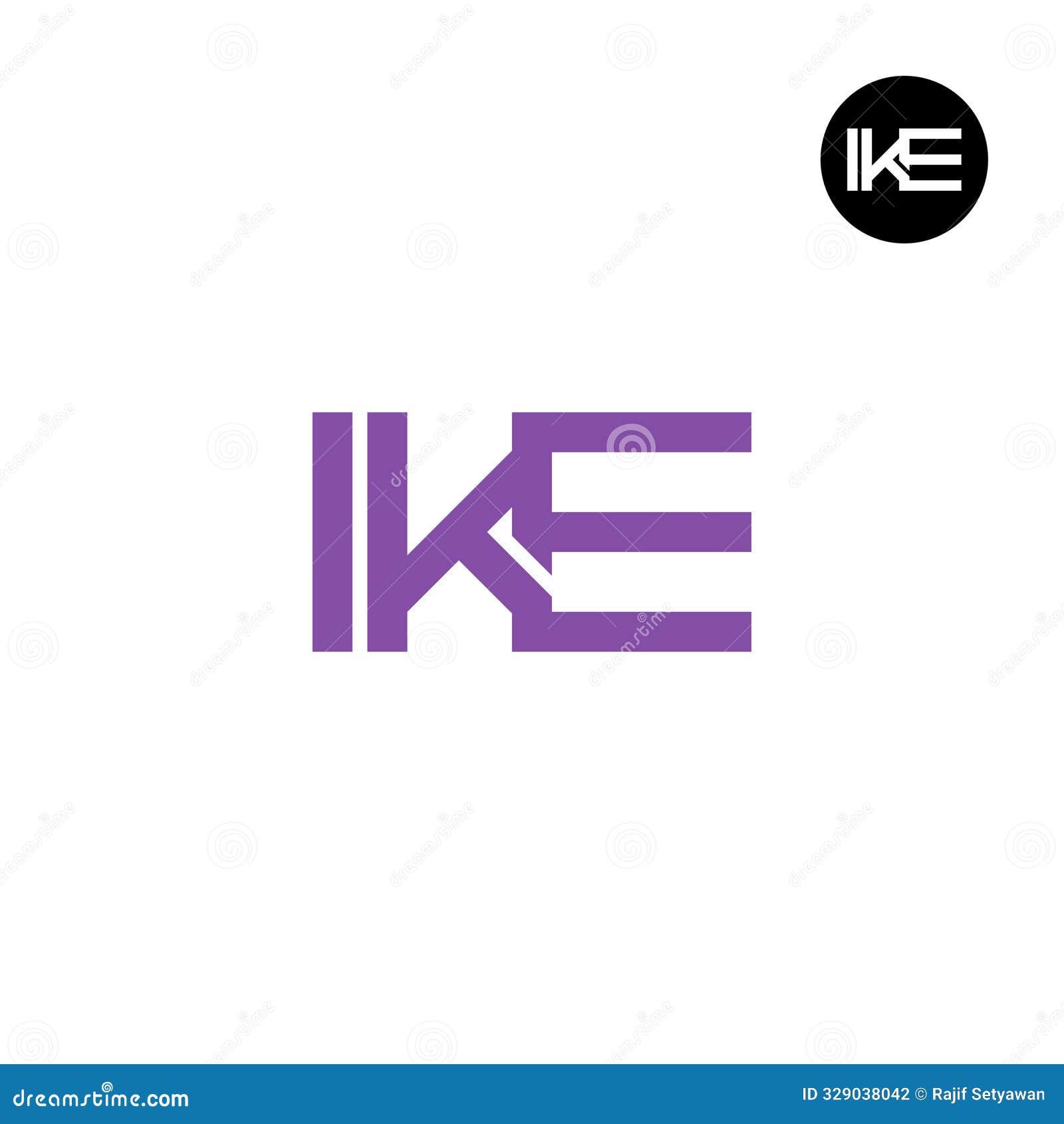 IKE Logo Letter Monogram Design Stock Vector - Illustration of name ...