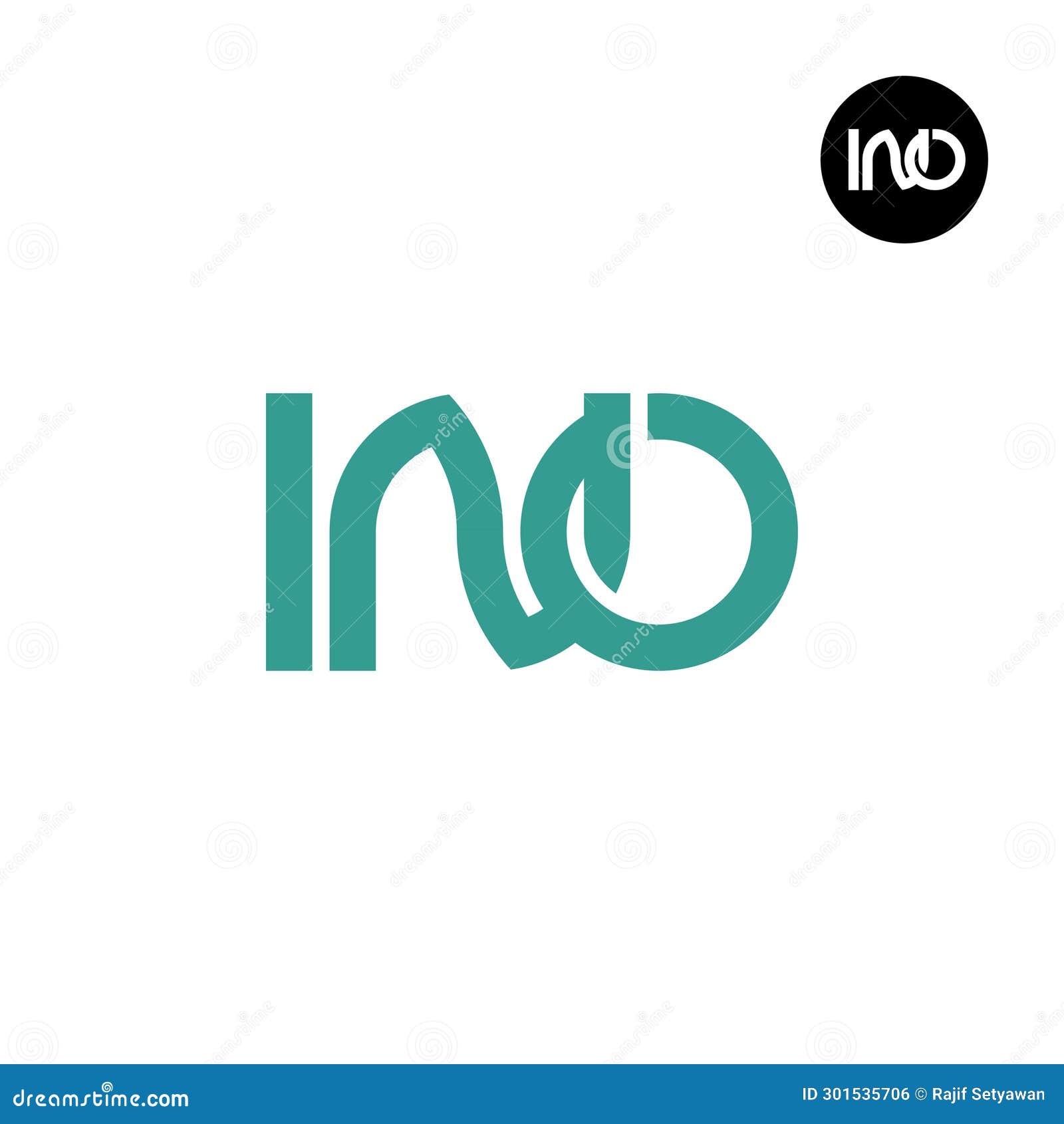 Letter INO Monogram Logo Design Vector Illustration | CartoonDealer.com ...