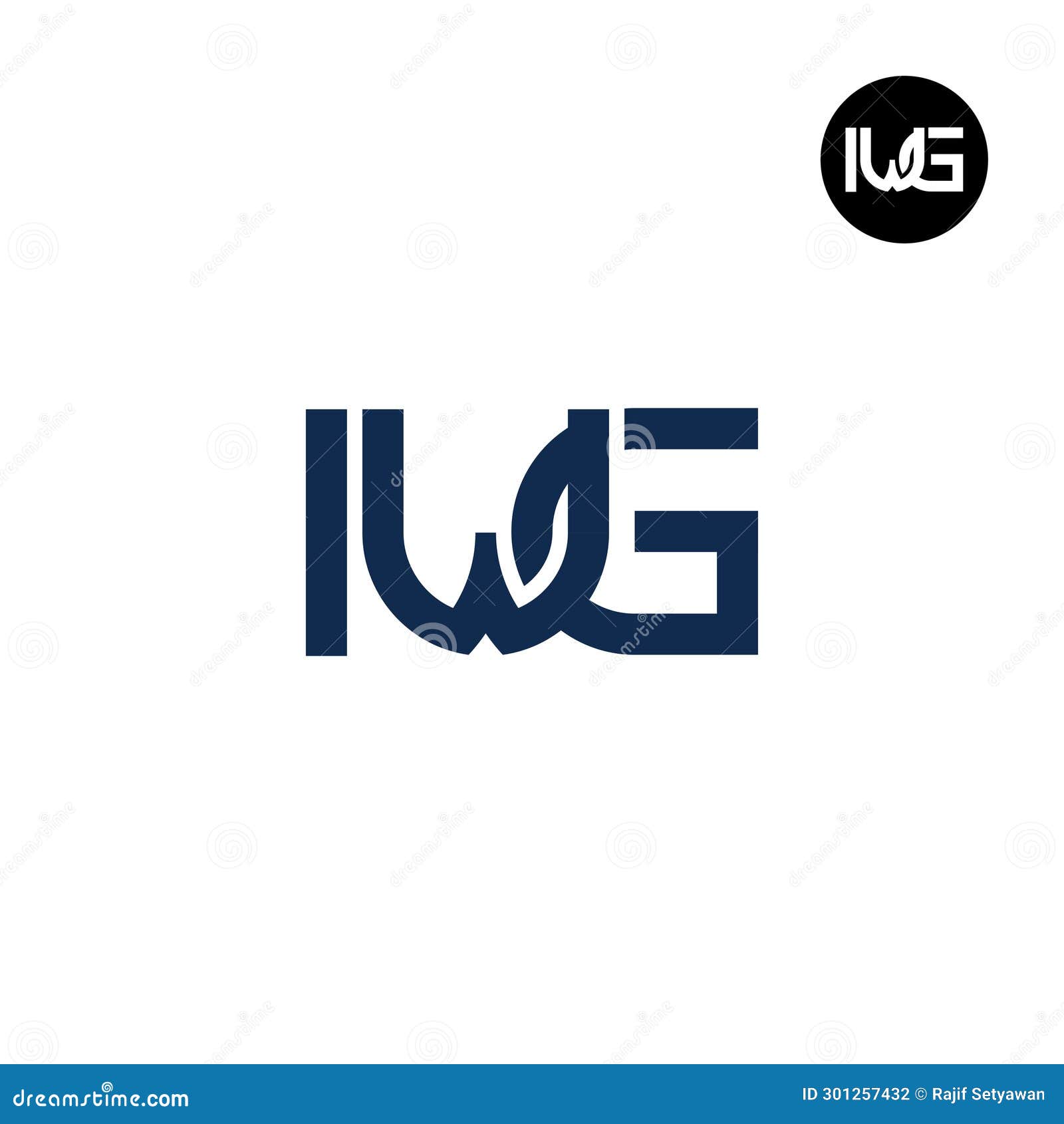 Letter IWG Monogram Logo Design Stock Vector - Illustration of minimal ...