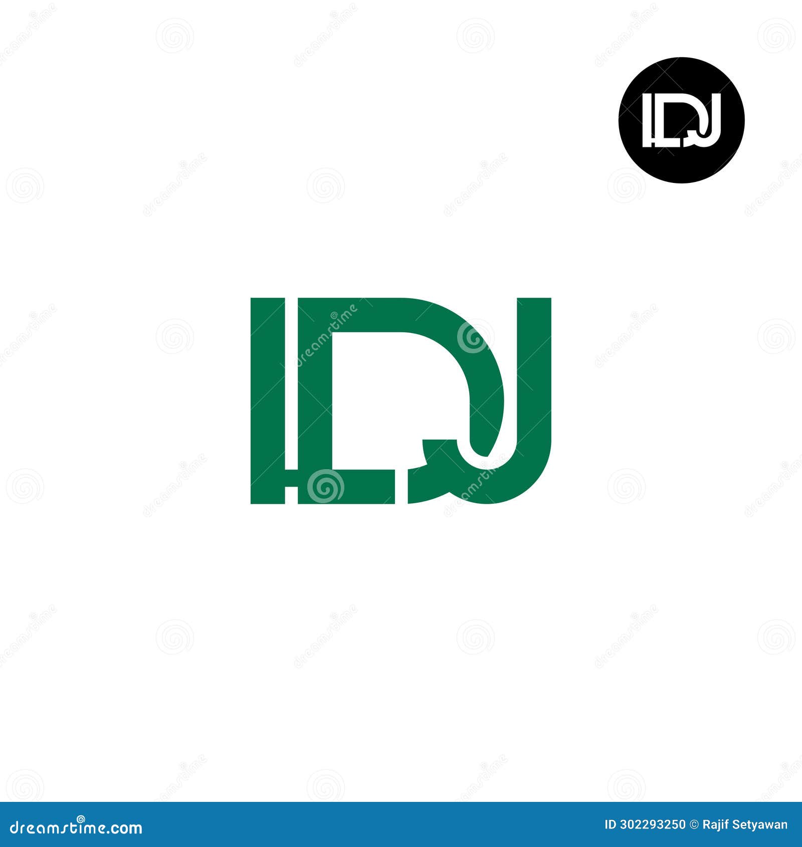 Letter LDJ Monogram Logo Design Stock Vector - Illustration of ...