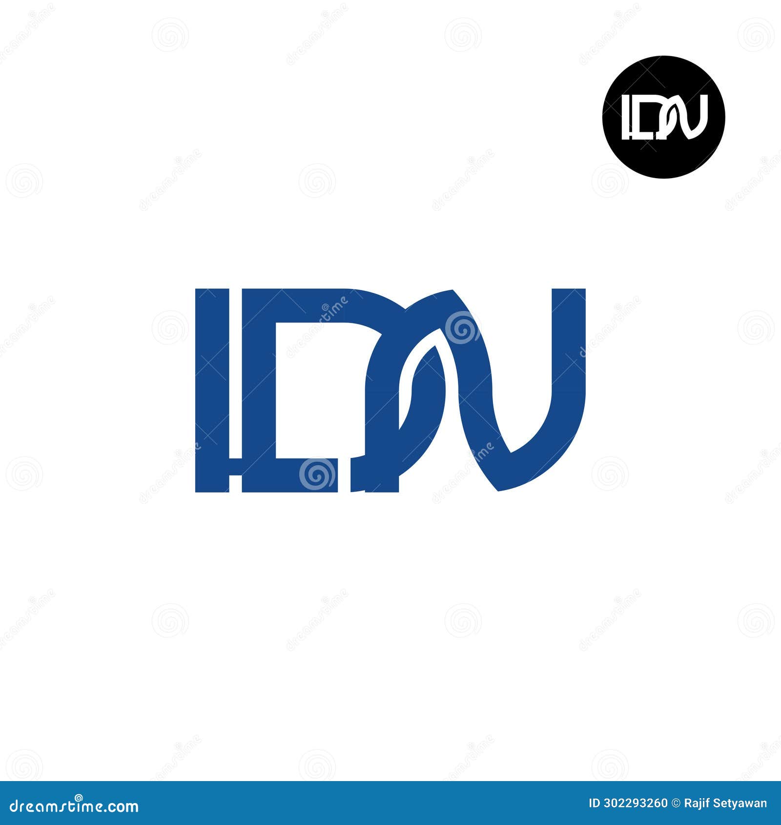 Letter LDN Monogram Logo Design Stock Vector - Illustration of ...