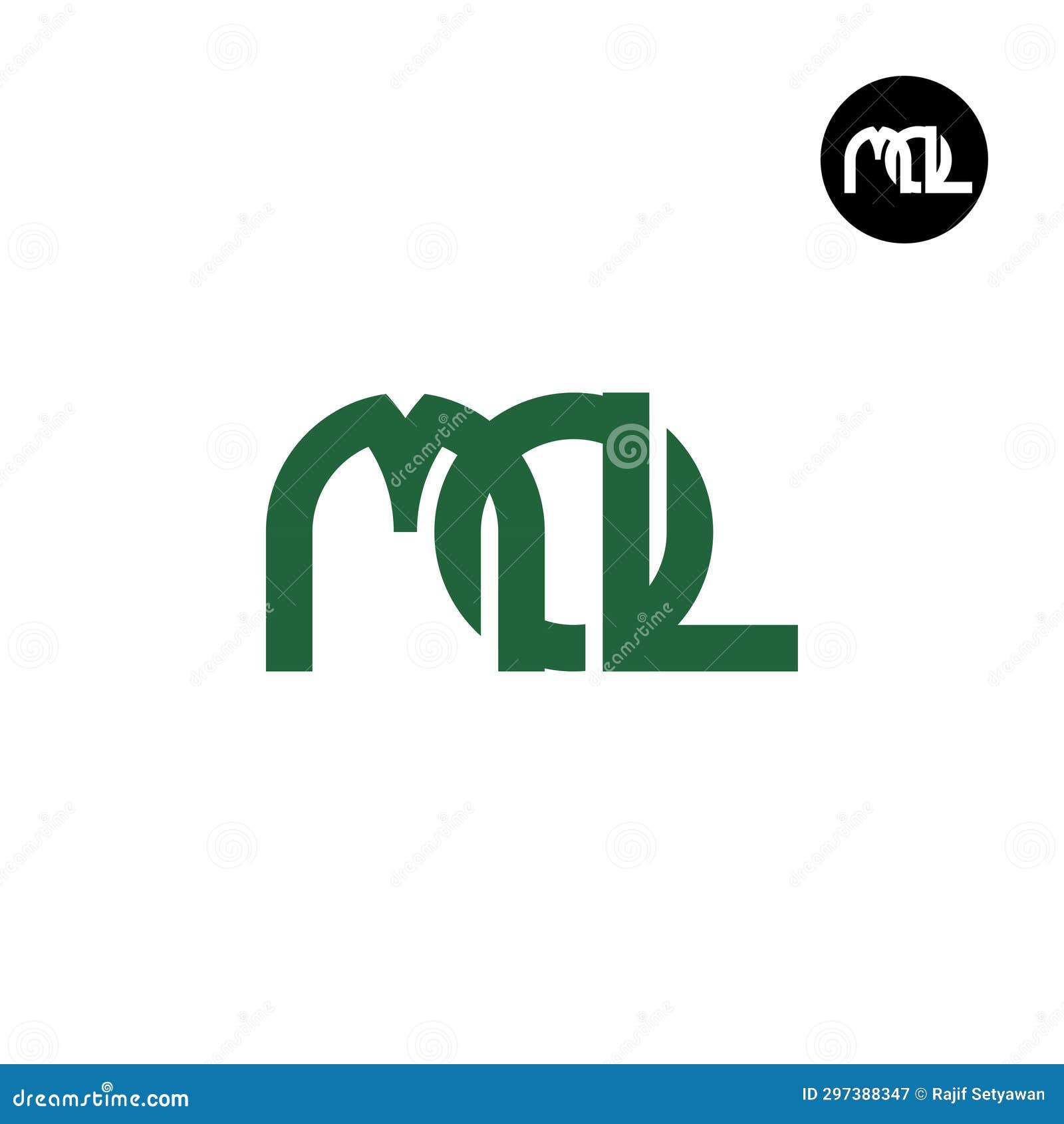 Letter MOL Monogram Logo Design Stock Vector - Illustration of minimal ...