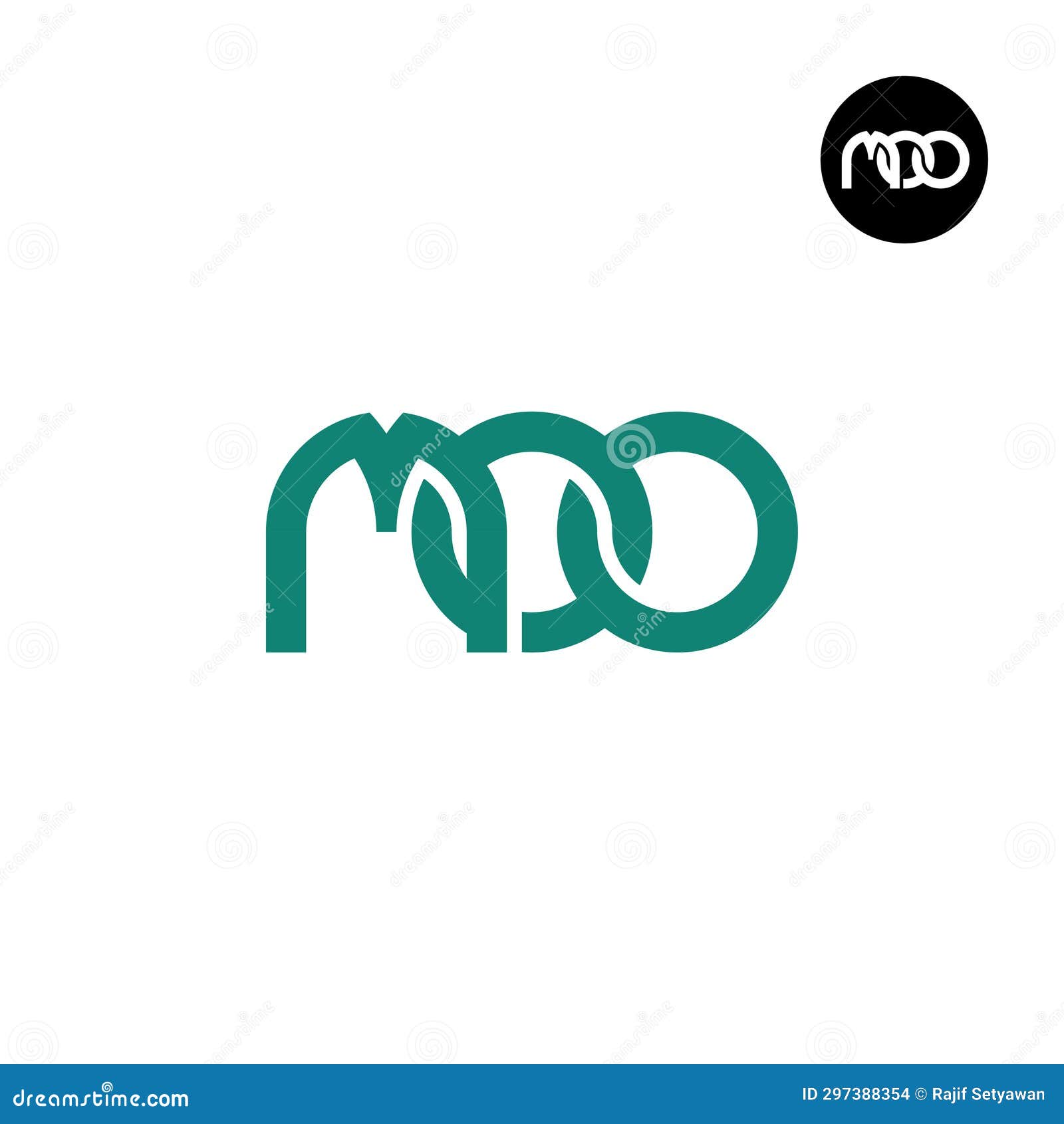 Letter MOO Monogram Logo Design Stock Vector - Illustration of initial ...