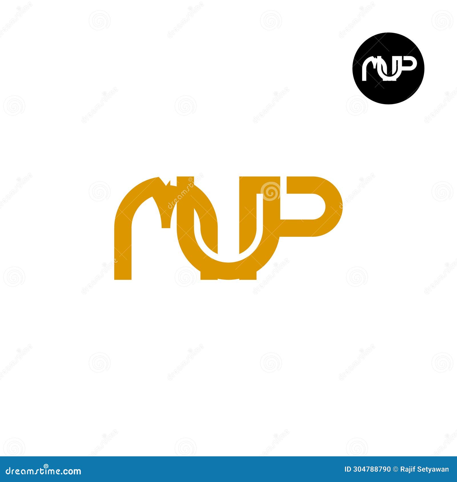 Letter MUP Monogram Logo Design Stock Vector - Illustration of ...