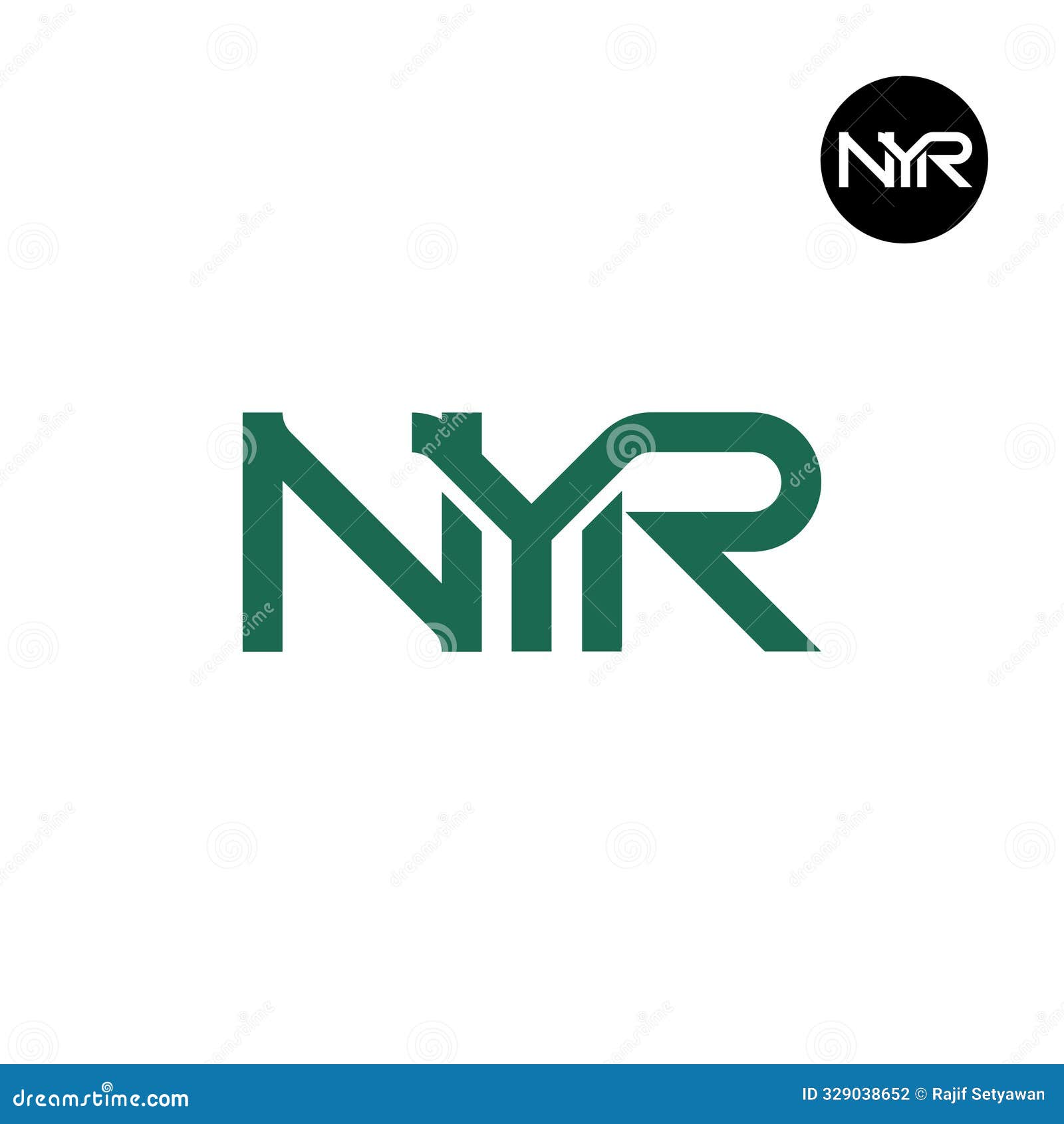 NYR Logo Letter Monogram Design Stock Vector - Illustration of monogram ...